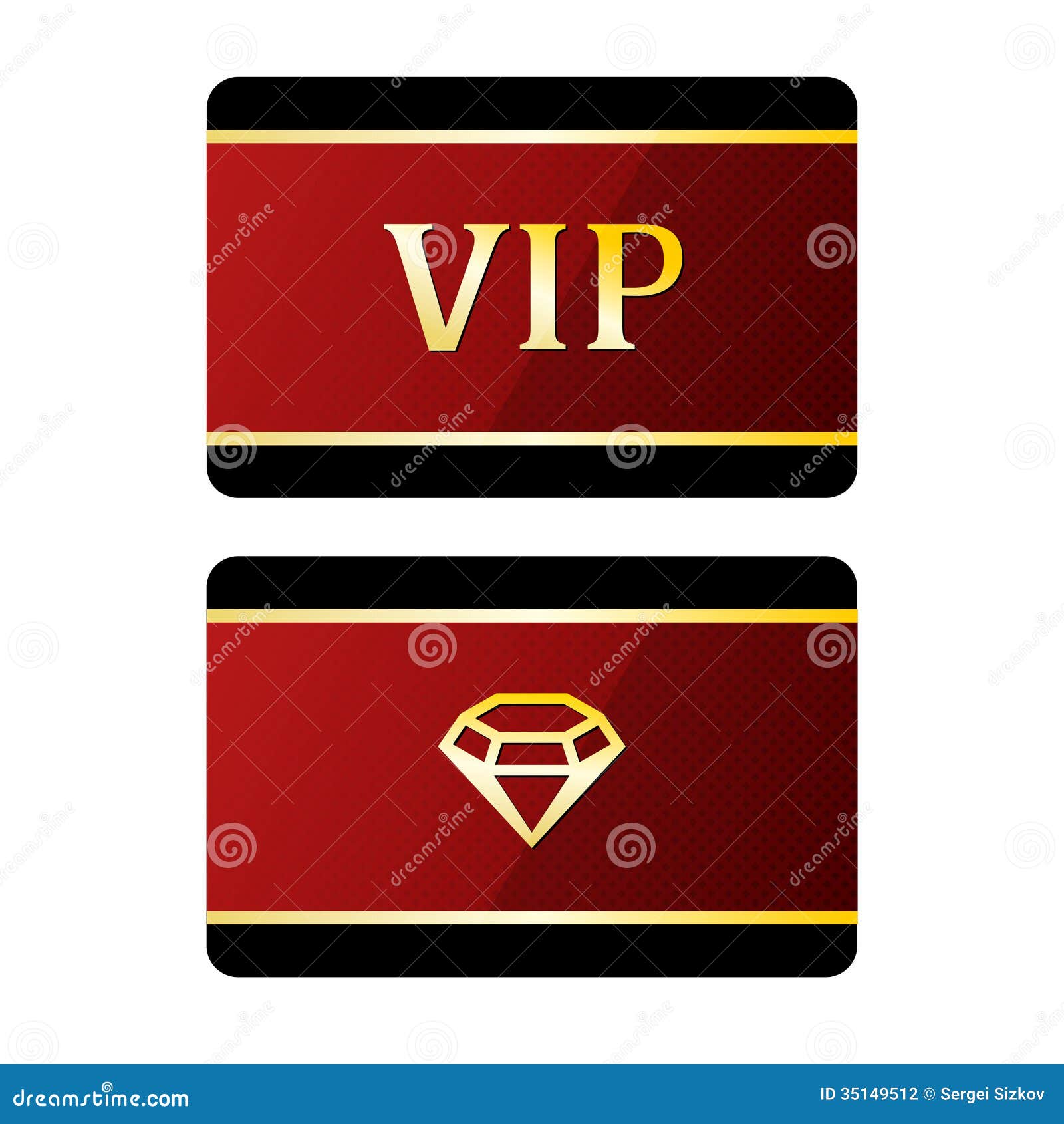 Vip cards with diamond stock vector. Illustration of facility - 35149512