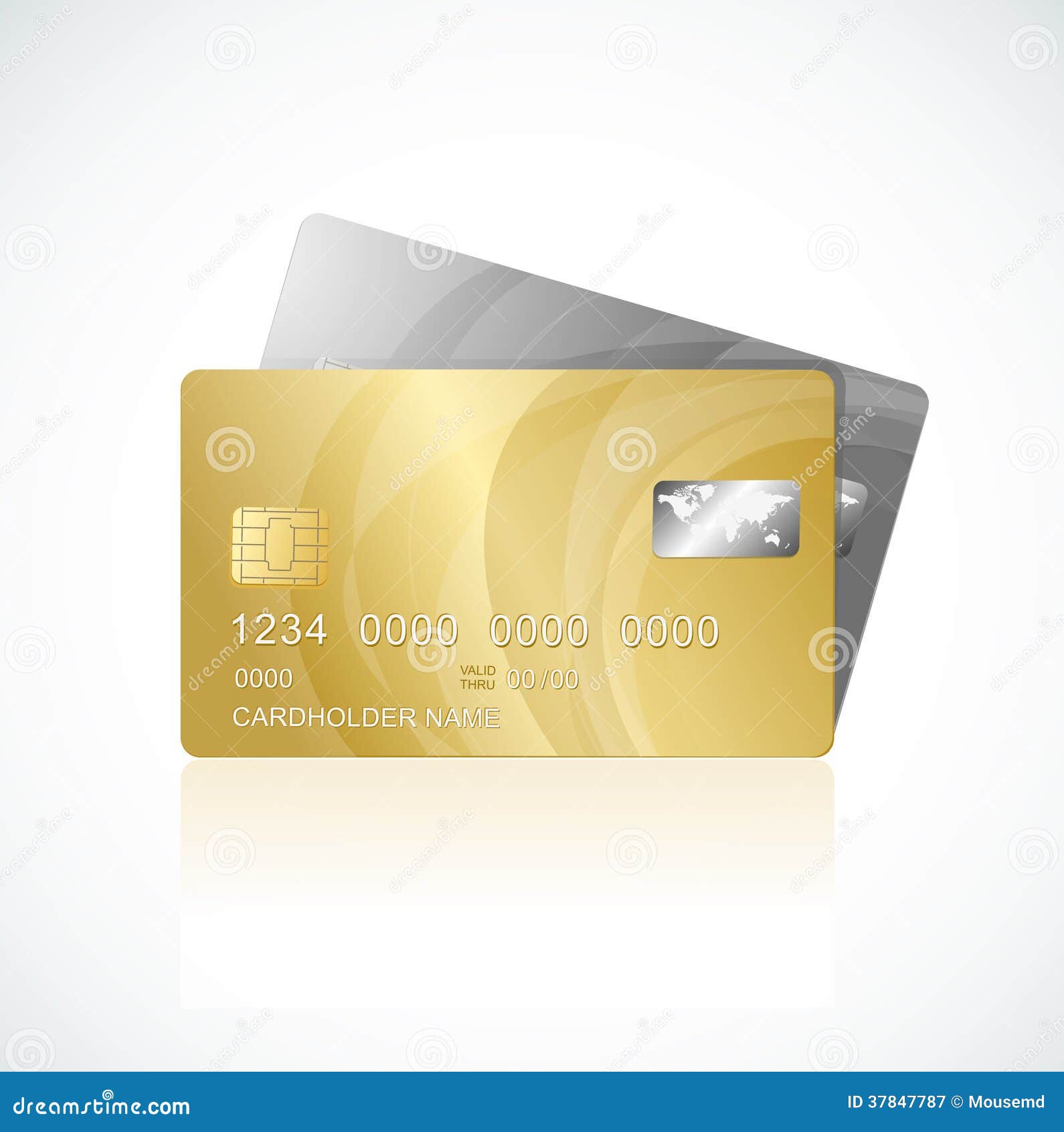 VIP Cards Gold And Silver Cartoon Vector | CartoonDealer.com #37847787