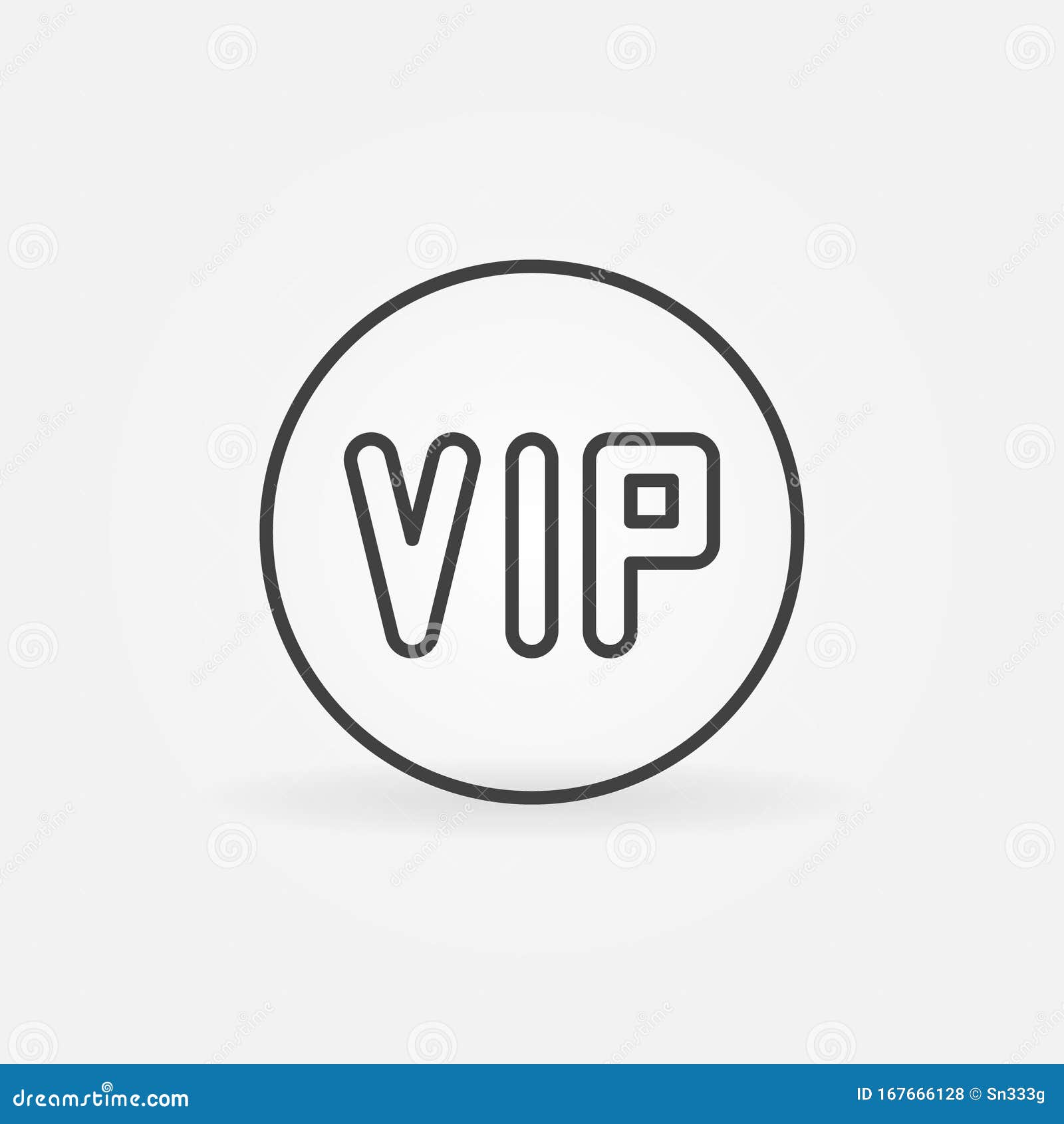 VIP Circle Vector Concept Icon in Thin Line Style Stock Vector ...