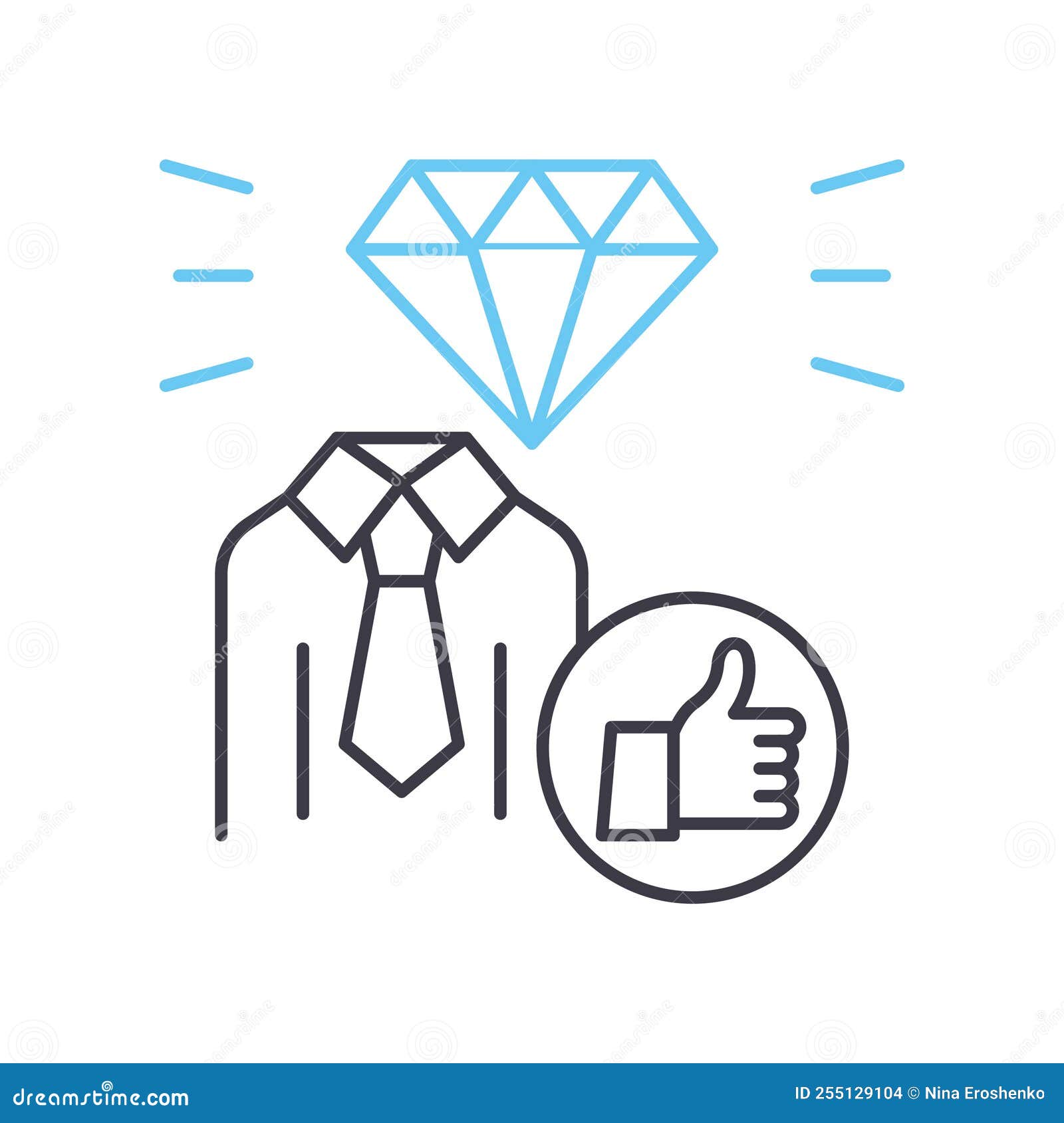 Vip Client Line Icon, Outline Symbol, Vector Illustration, Concept Sign ...