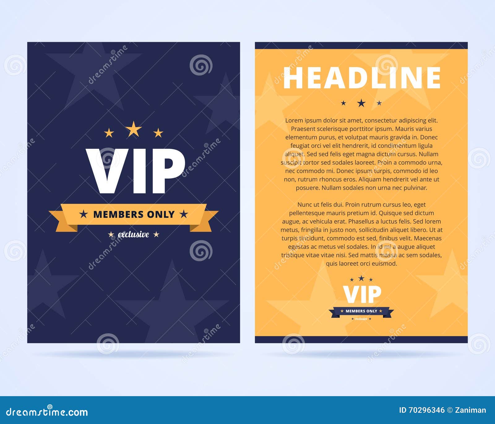 VIP club flyer layout. stock vector. Illustration of luxury - 70296346