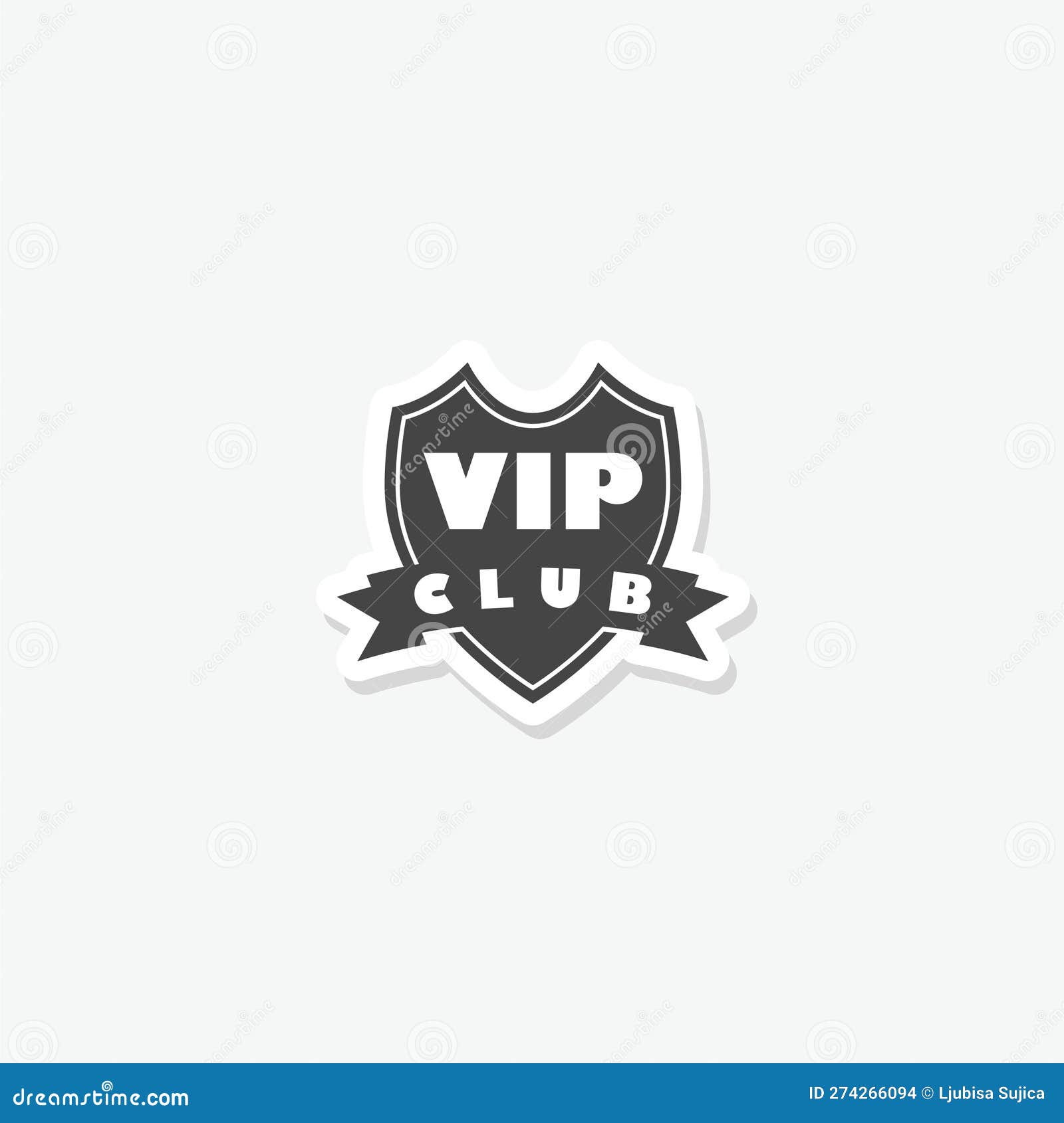 VIP Club Icon Design Sticker Logo Stock Vector - Illustration of vector ...