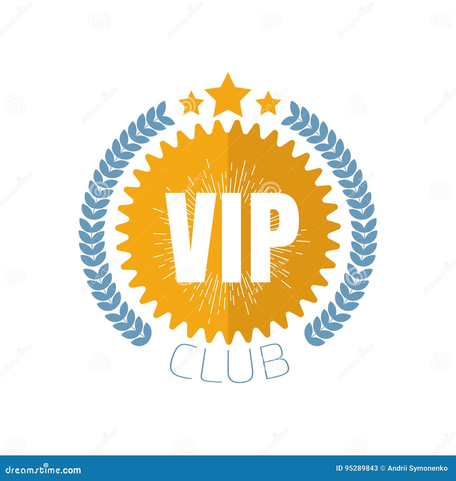 VIP Club Logo in Flat Style. Vector Illustration Stock Vector ...