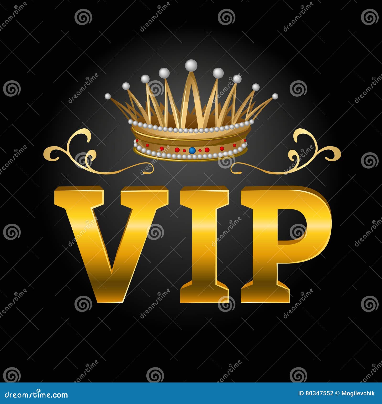 VIP Con La Composición De La Corona Ilustración del Vector ...