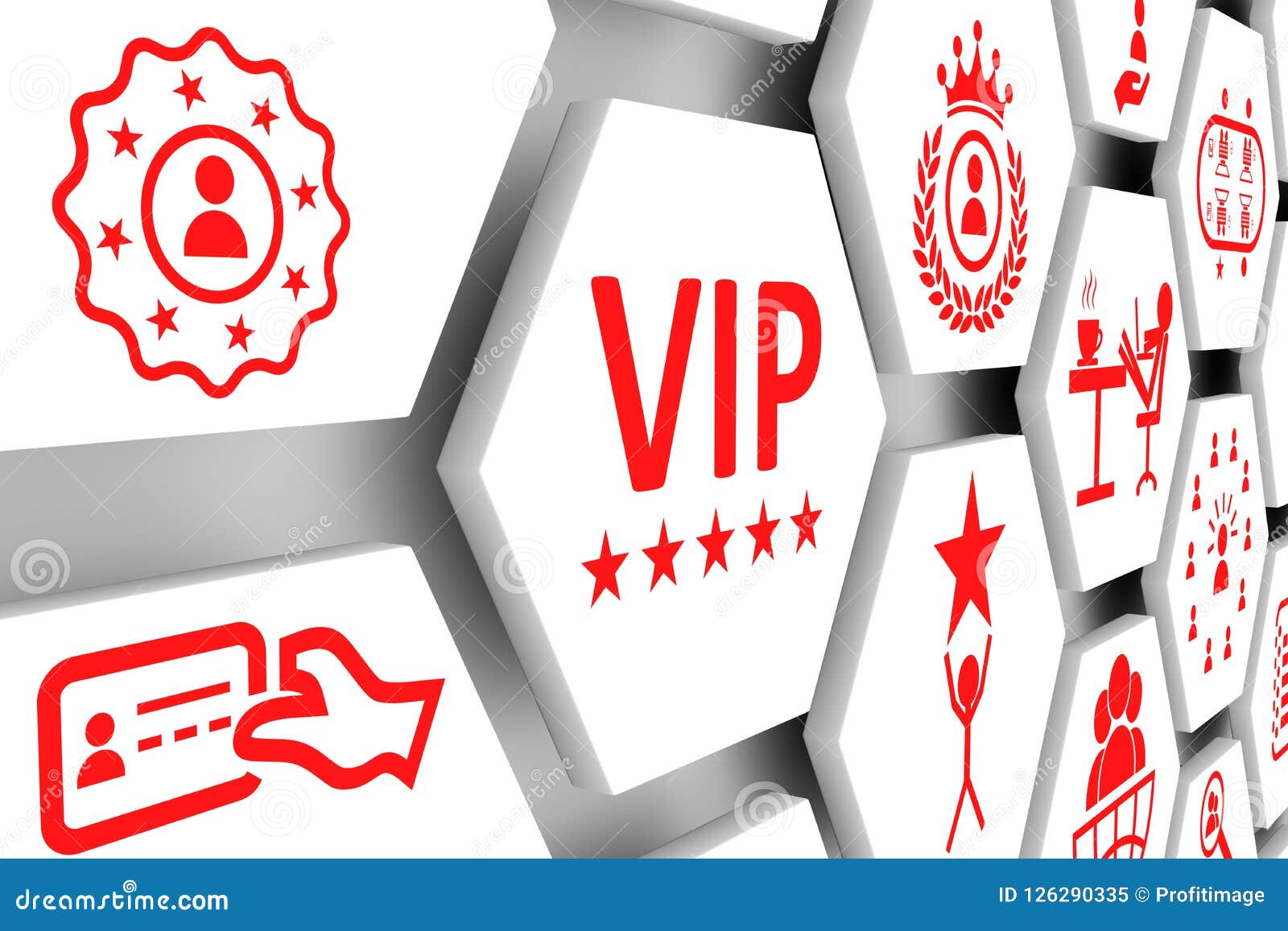 VIP Concept Cell Background Stock Illustration - Illustration of cell ...