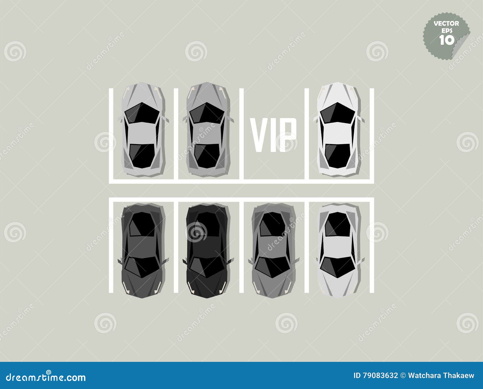 Vip Concept, Super Car Parking Stock Illustration - Illustration of ...