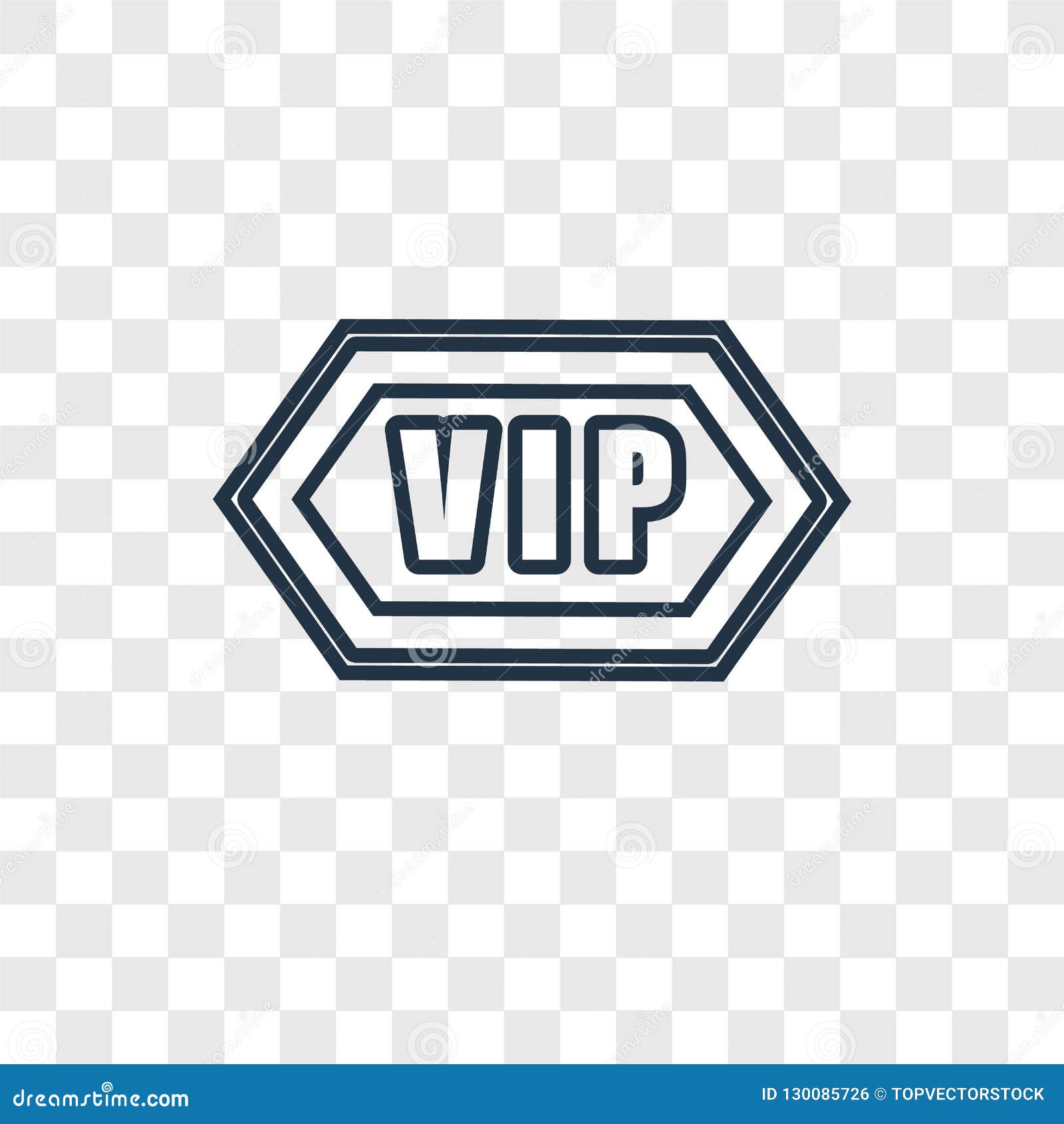 Vip Concept Vector Linear Icon Isolated on Transparent Background, Vip ...