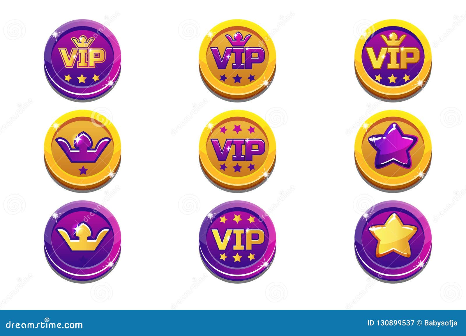 Crown Coins Rotation Animation Sprites Vector Illustration ...