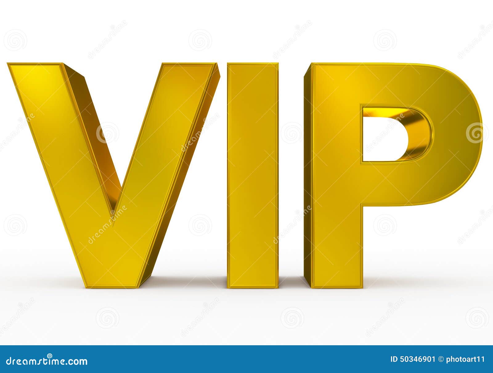 VIP De Oro - Letras 3d Aisladas En Blanco Stock de ilustración ...