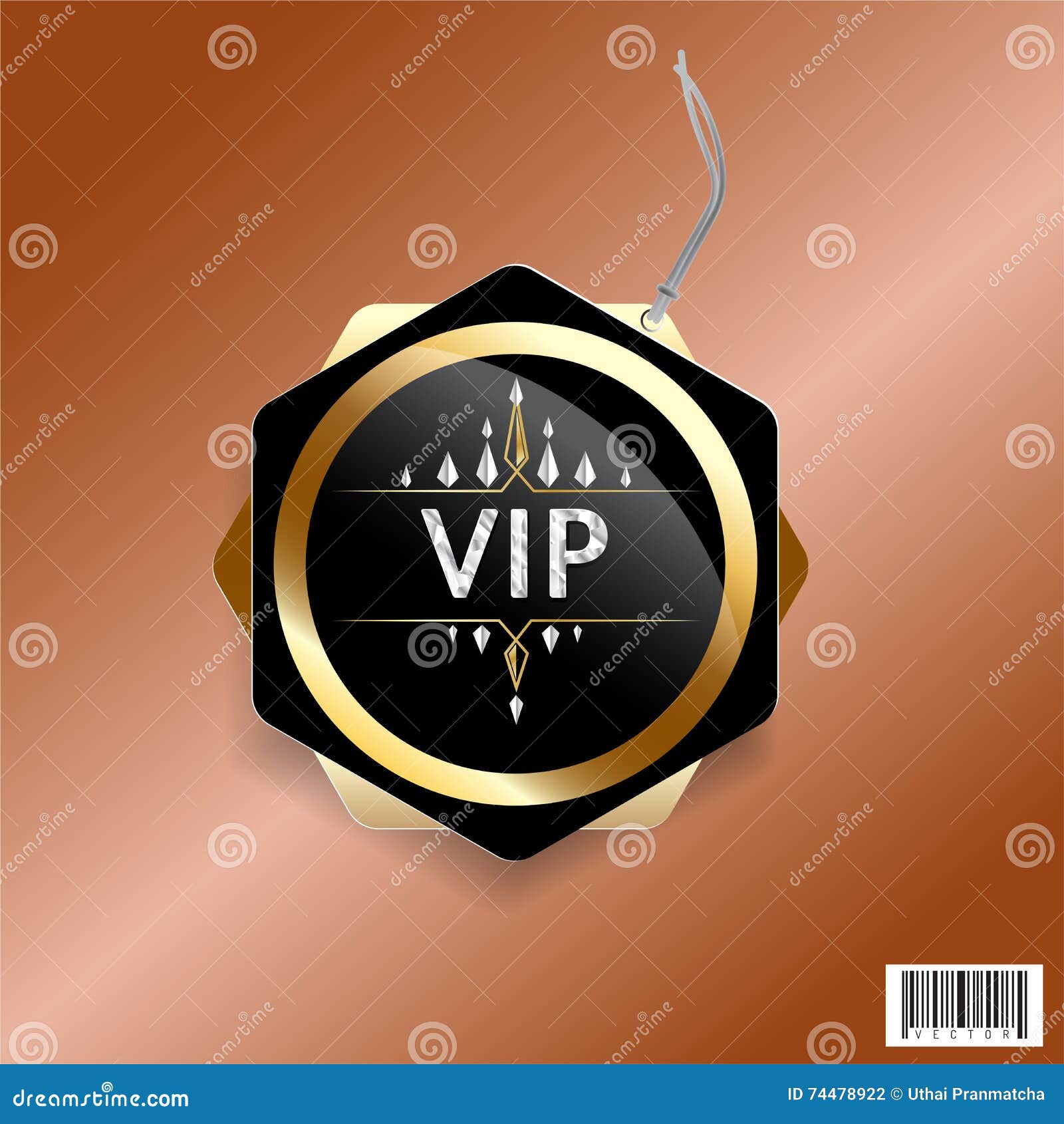 VIP Exclusive Luxury Tag Design Vector Illustration | CartoonDealer.com ...