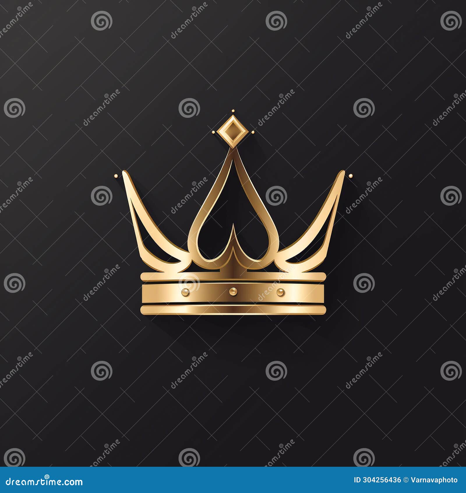 VIP Gold Crown on a Black Background Stock Illustration - Illustration ...