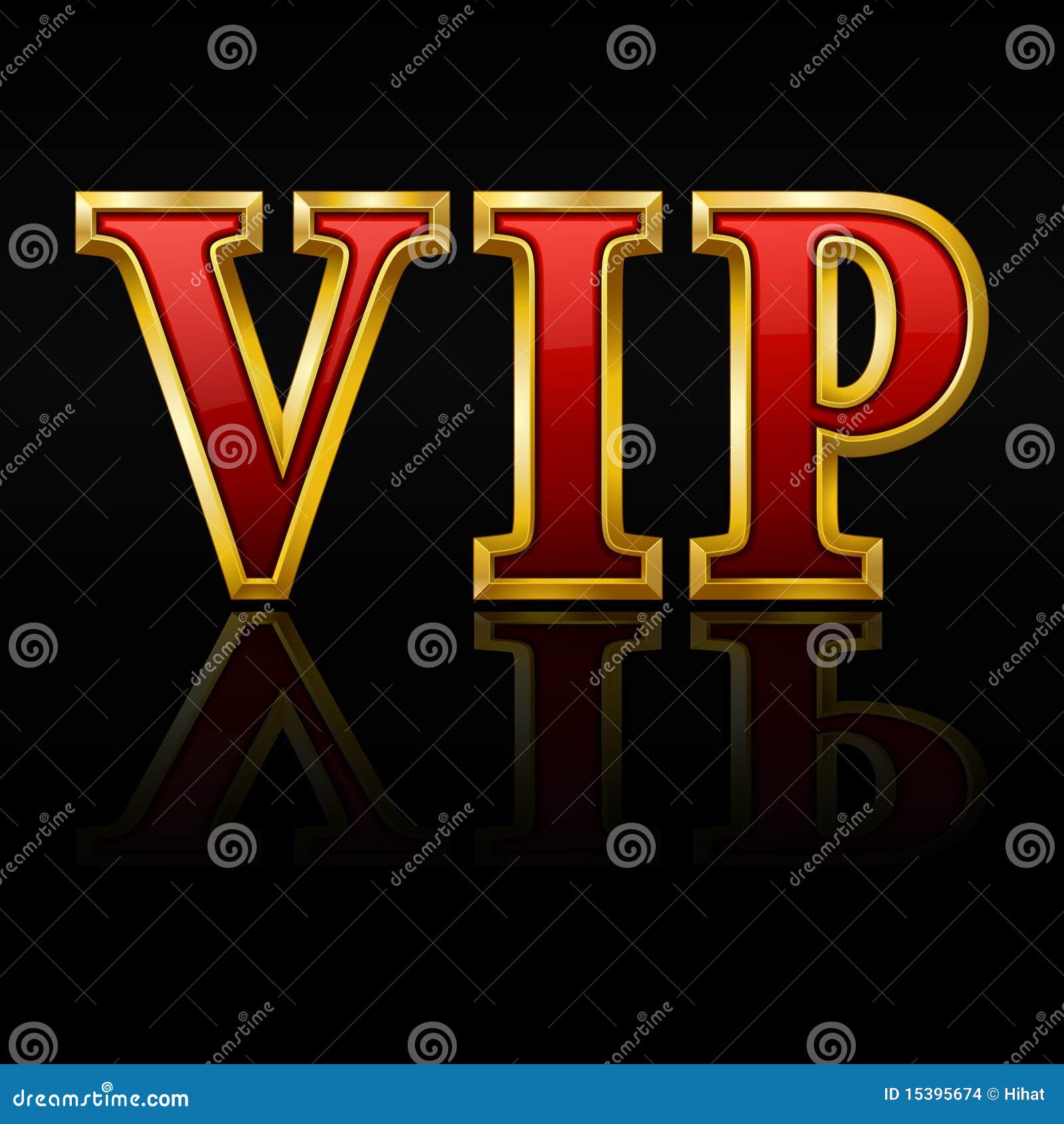 VIP gold letters. stock vector. Illustration of mark - 15395674