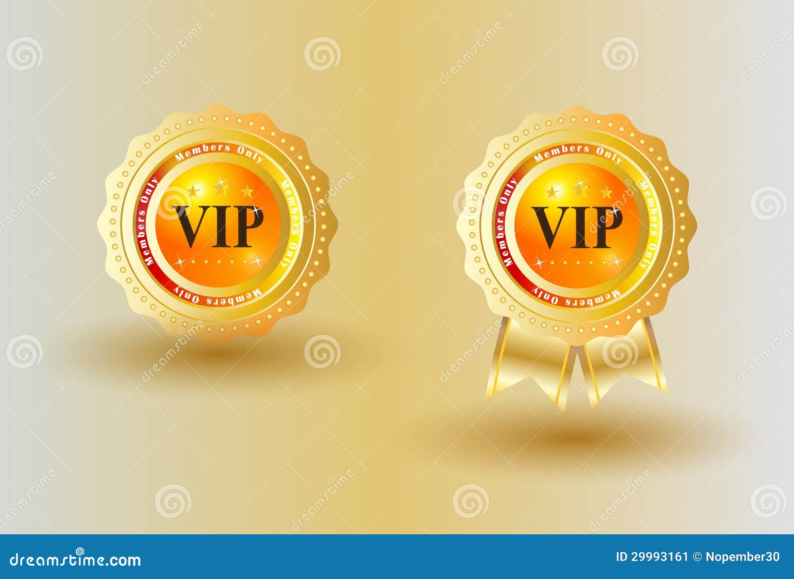 VIP Badge Gold Background stock vector. Illustration of circle - 29993161
