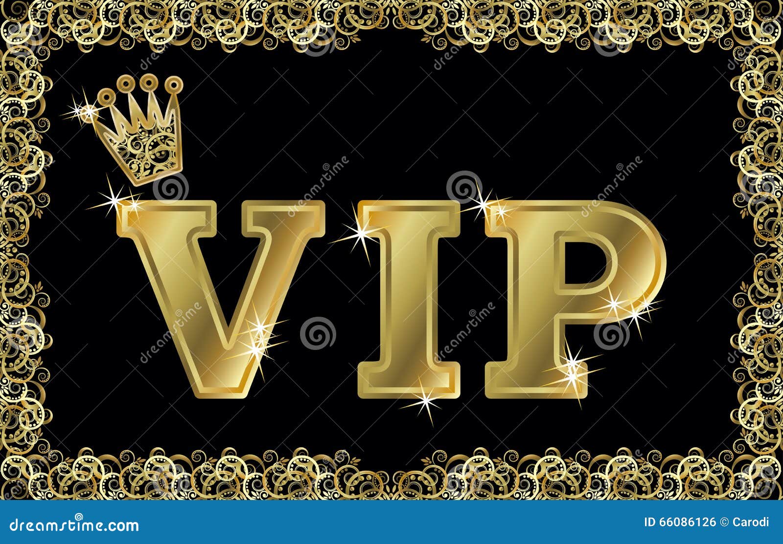 VIP Golden Crown Card, Vector Stock Vector - Illustration of club ...
