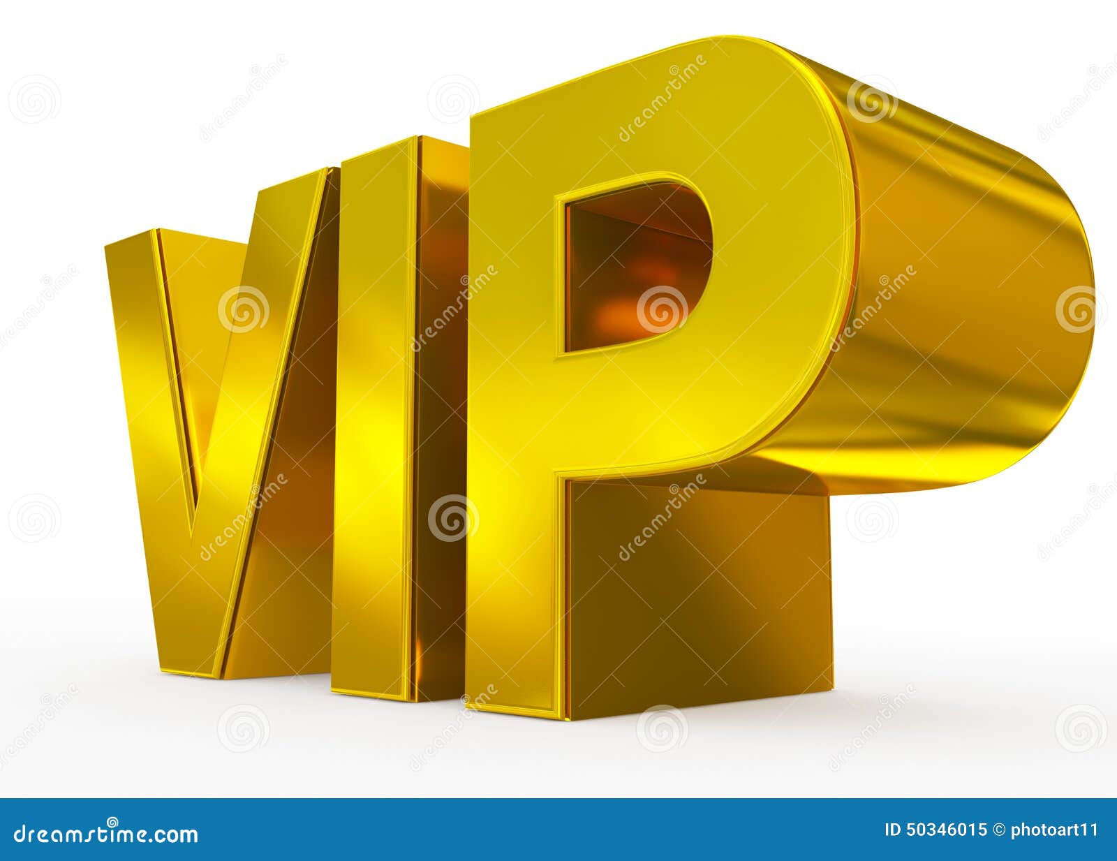 VIP Golden - 3d Letters Isolated on White Stock Illustration ...