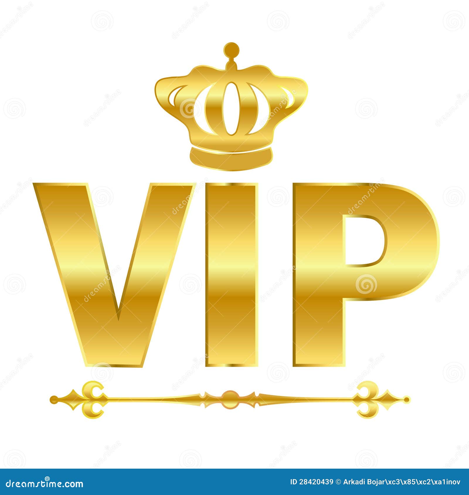 Vip gouden vectorsymbool vector illustratie. Illustration of heraldisch ...
