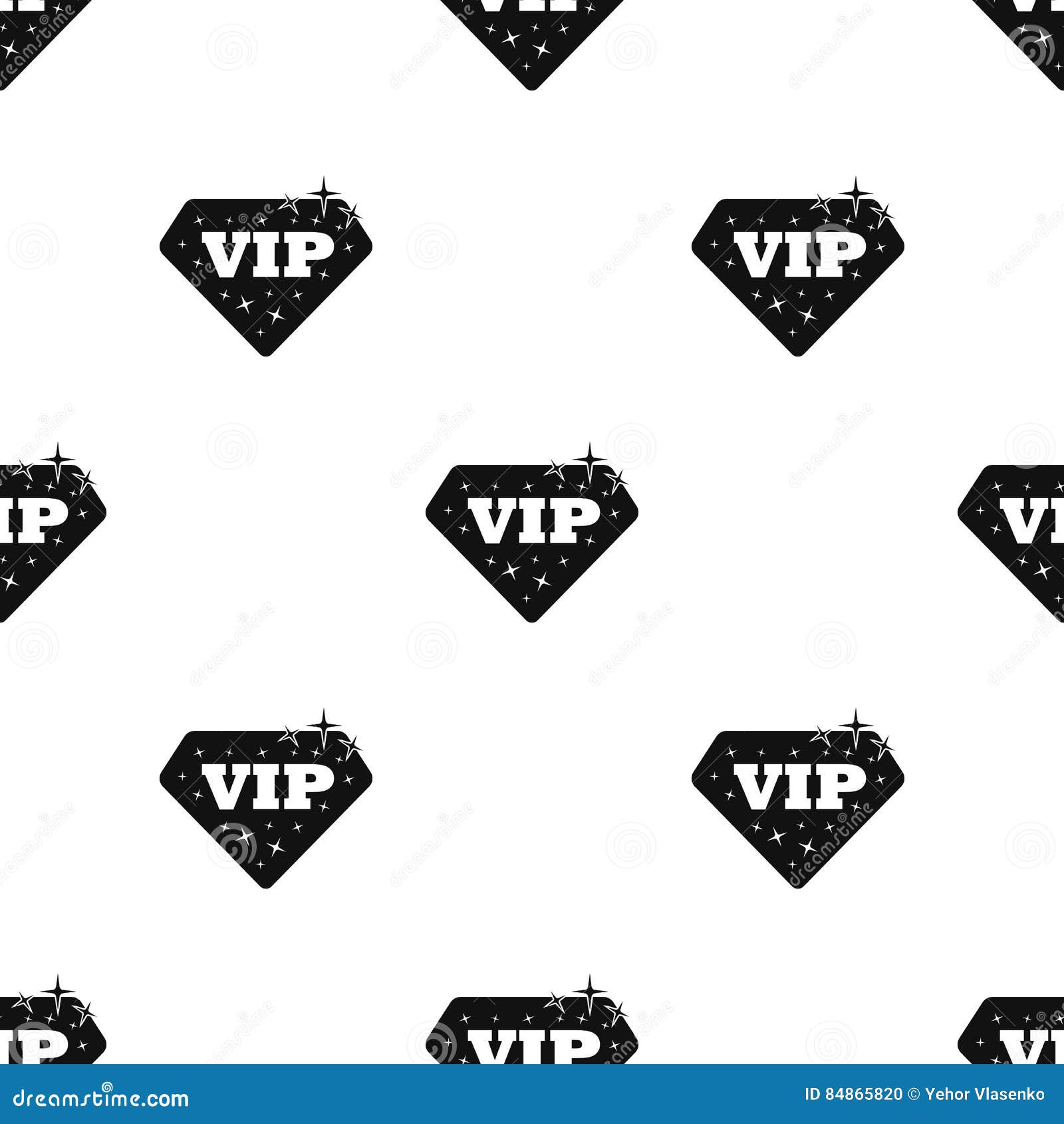 VIP Icon in Black Style Isolated on White Background. Label Pattern ...