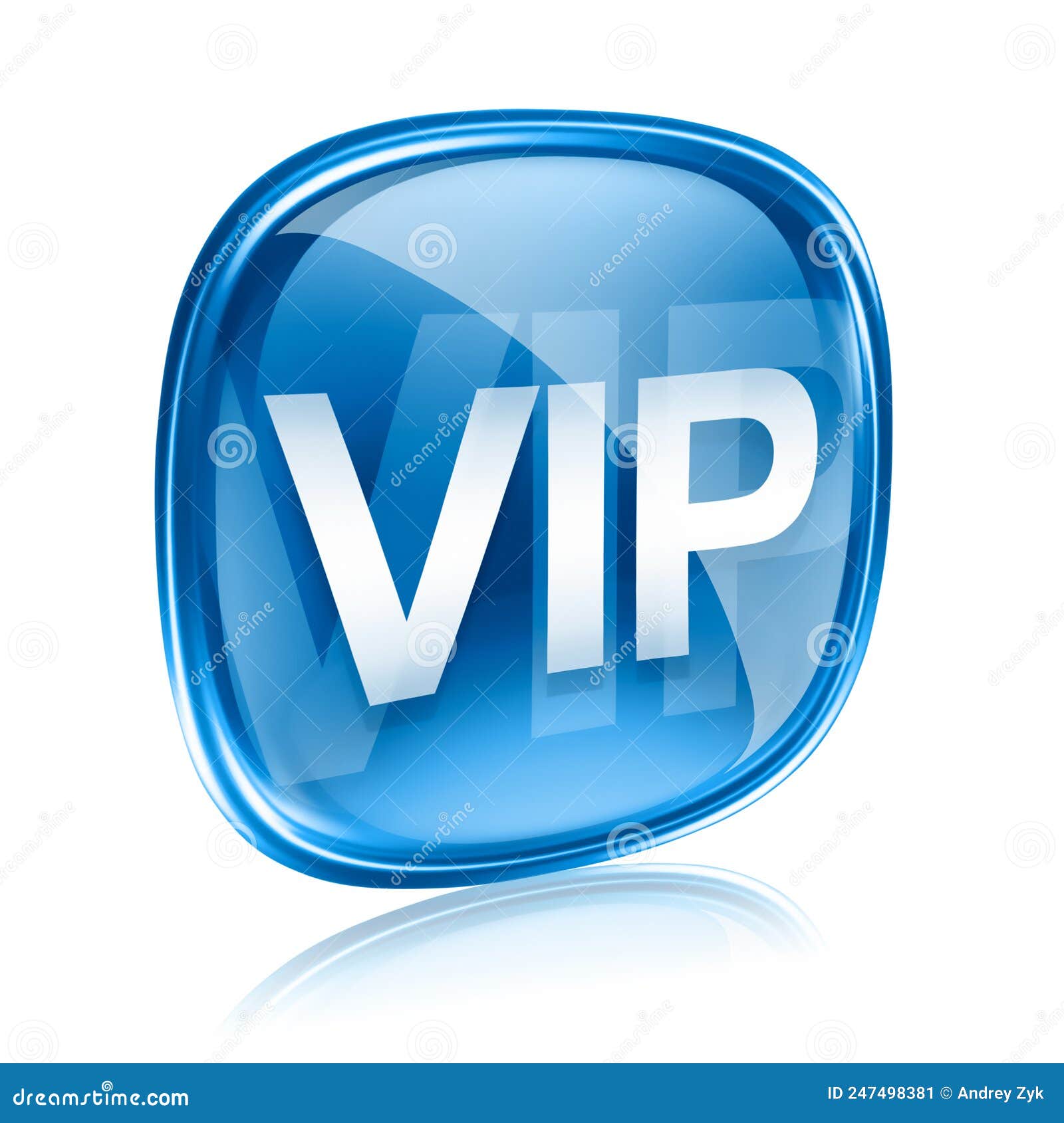 VIP icon blue glass stock illustration. Illustration of connect - 247498381