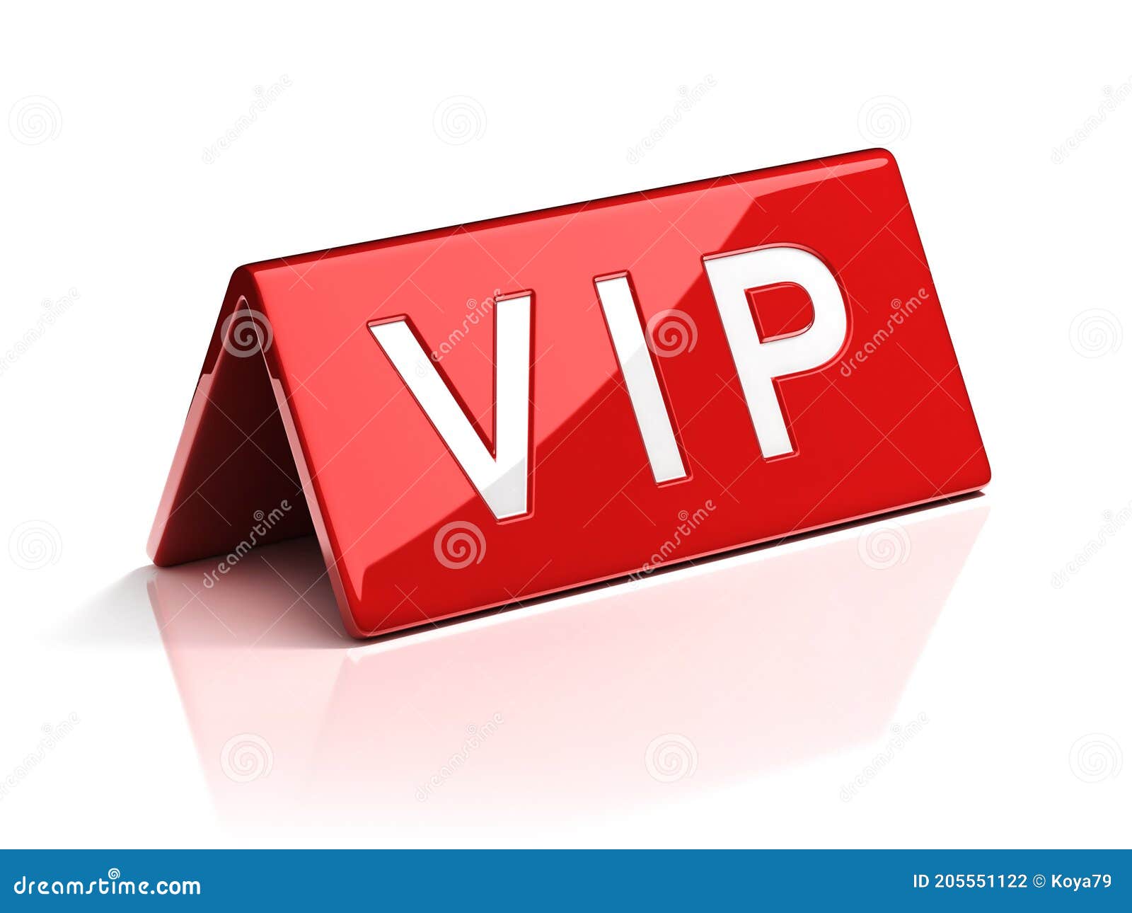 Vip Identification Plate 3d Rendering Stock Illustration - Illustration ...