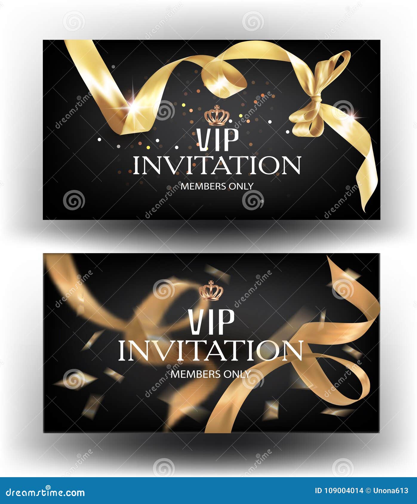 VIP Invitation Banners With Monochrome Tropical Leaves And Goblets Of ...