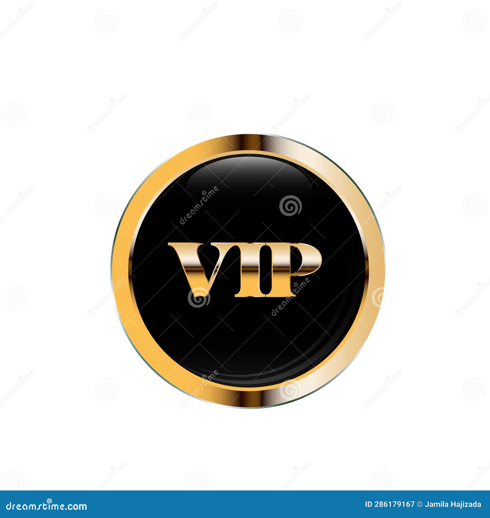 3D Vip Invitation Button , Border and Text on Black Vector Illustration ...