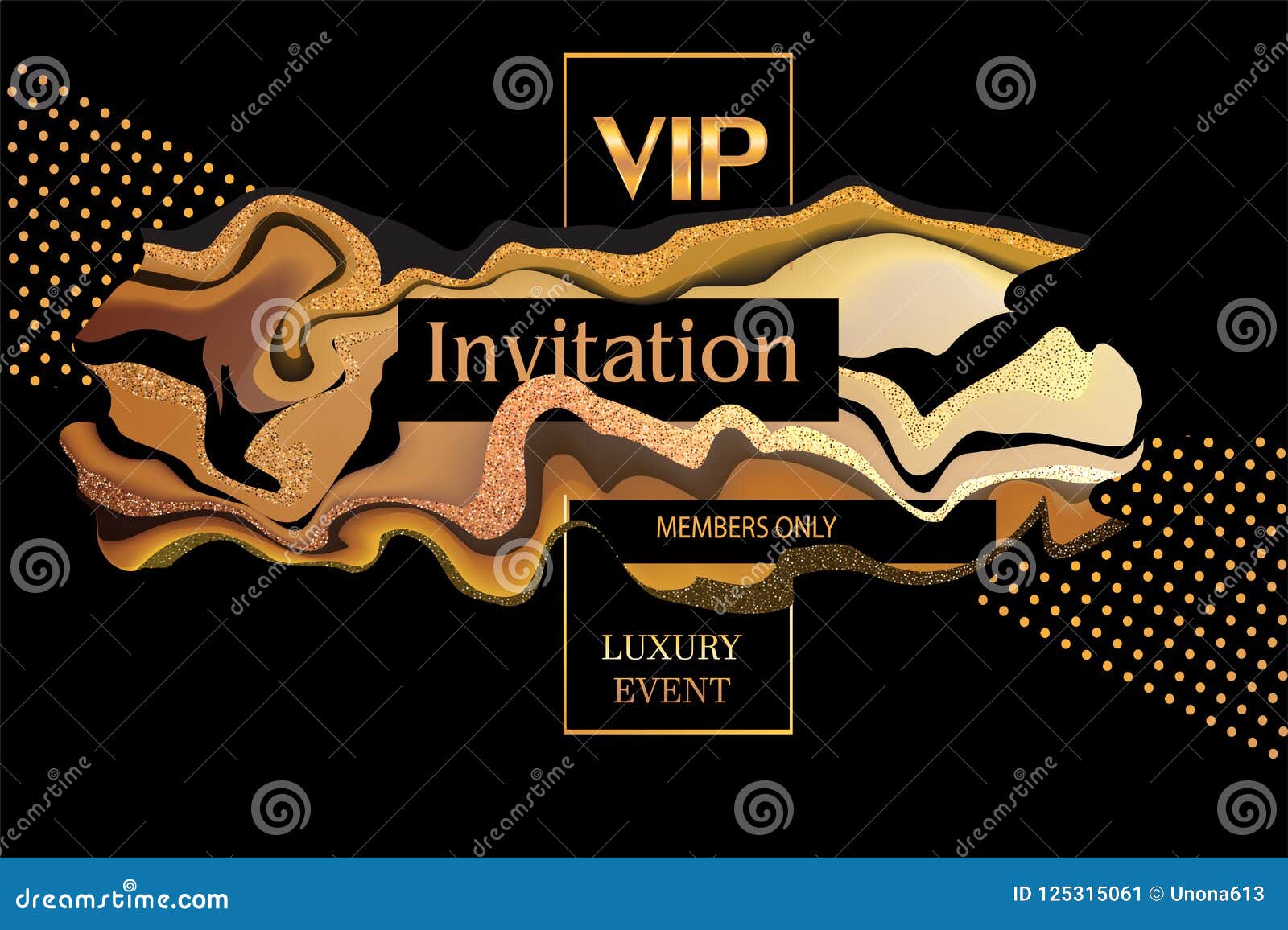 Vip Invitation Card with Abstract Design Elements. Stock Vector ...