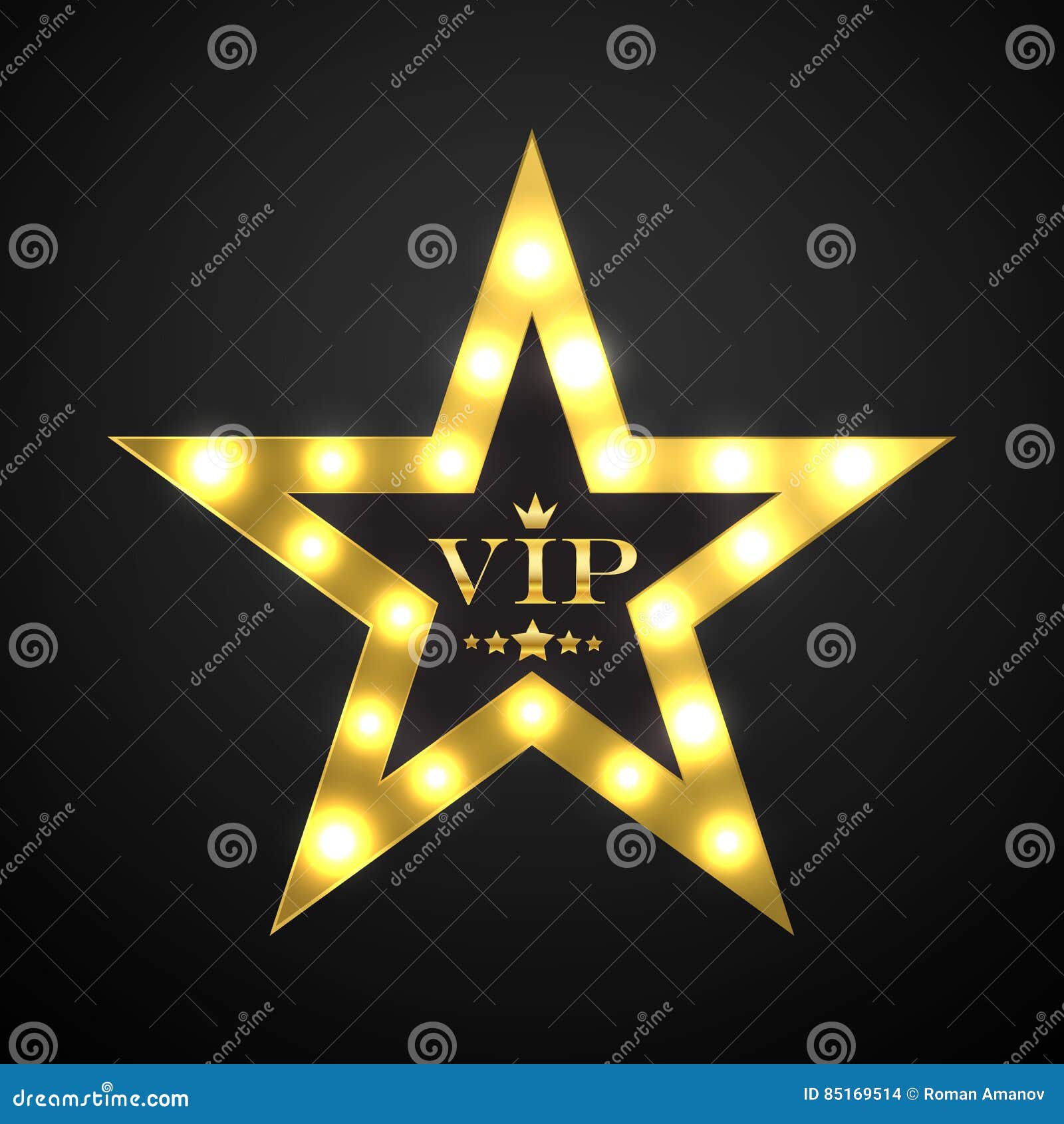 Vip Invitation with Golden Badge, Vector Stock Vector - Illustration of ...