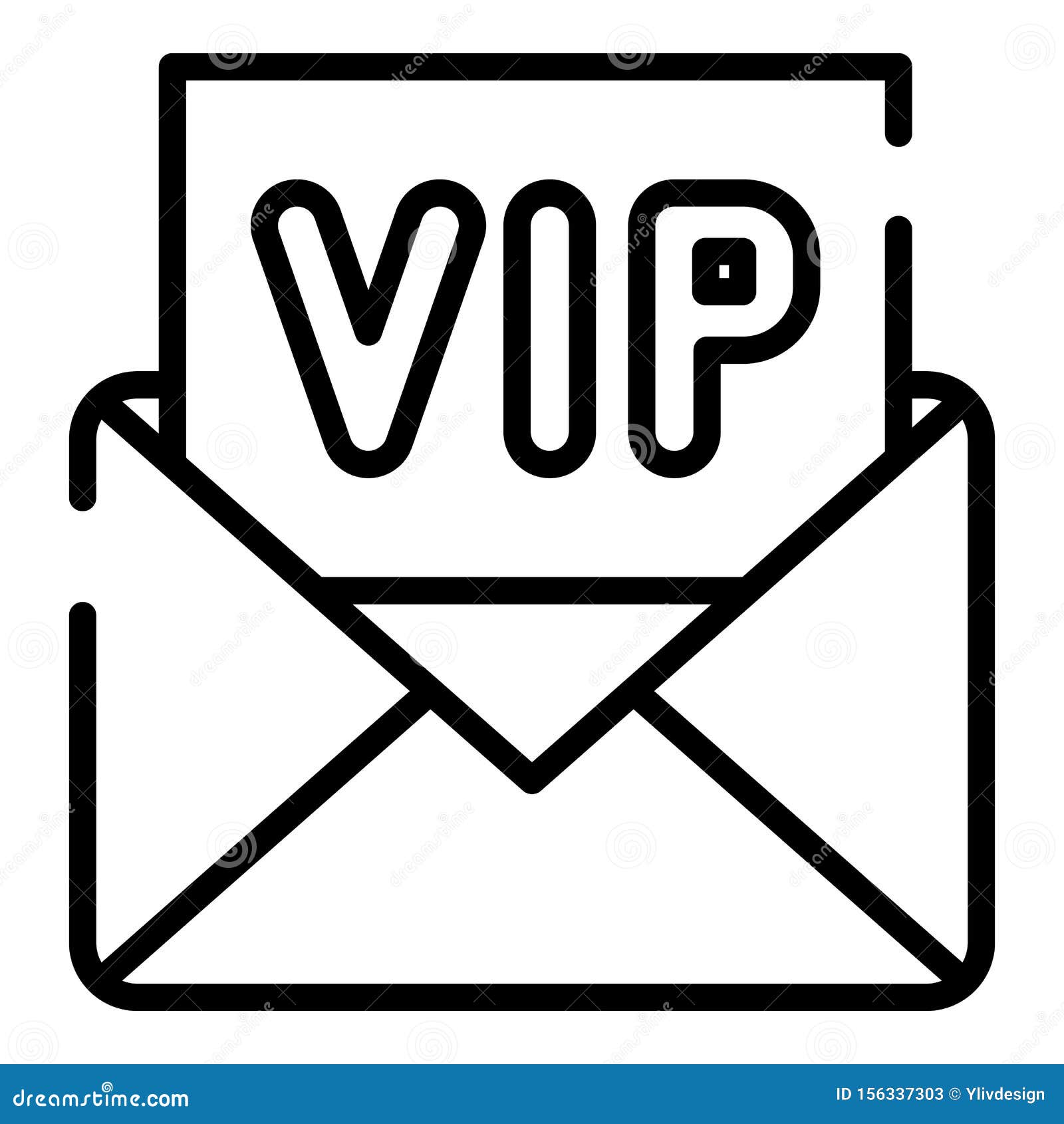 VIP Invitation Icon, Outline Style Stock Vector - Illustration of ...