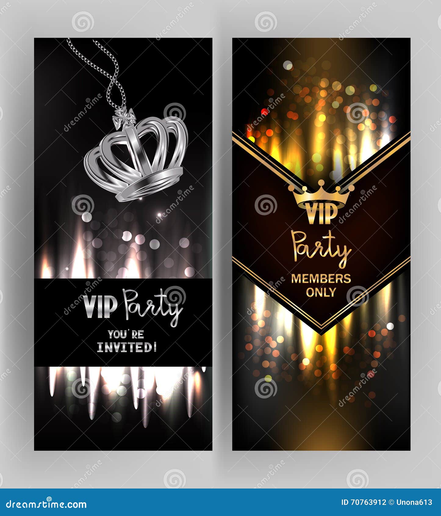 VIP Invitation Vertical Card With Abstract Sparkling Background Vector ...