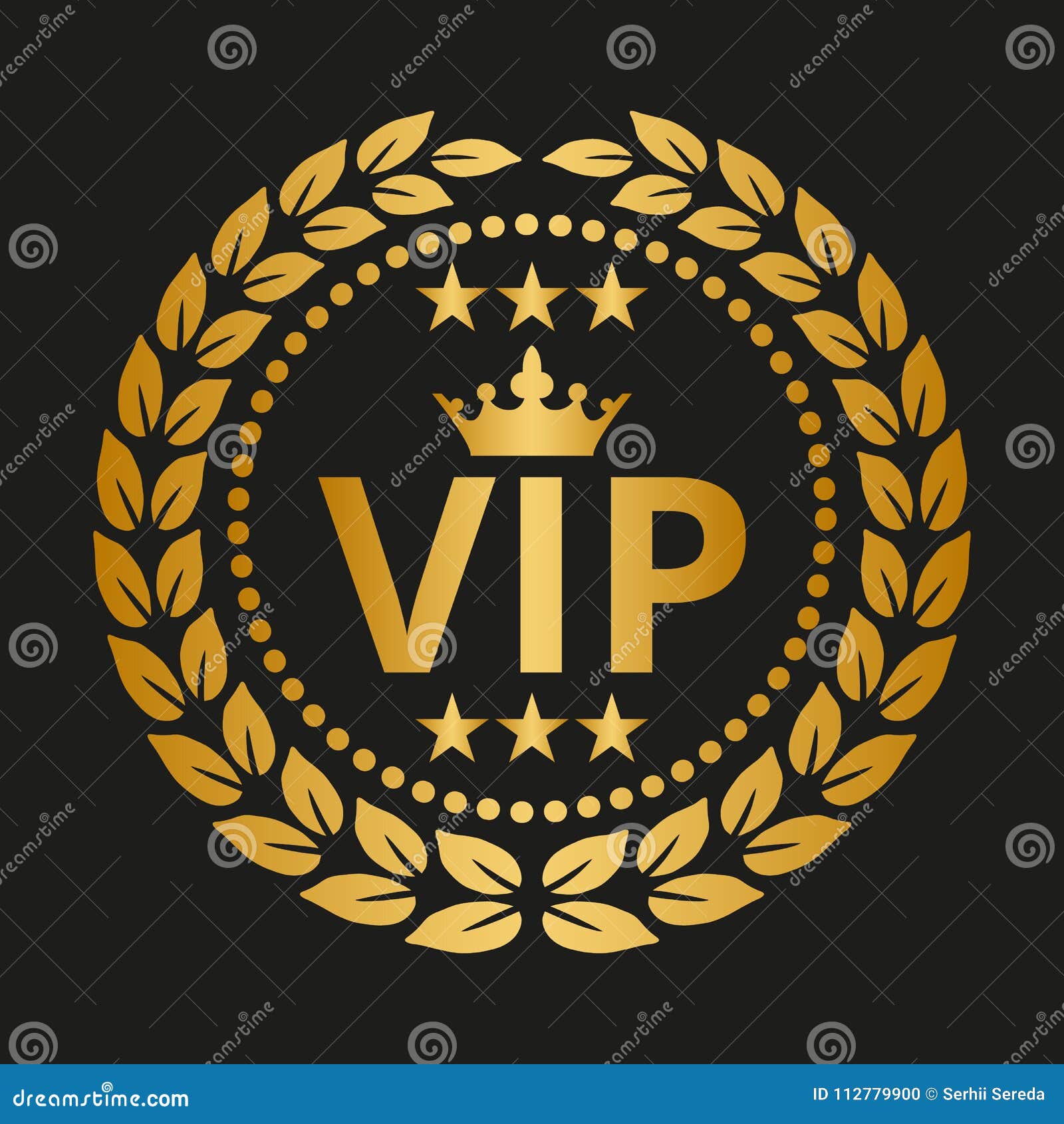 Vip Label on Black Background Stock Illustration - Illustration of ...