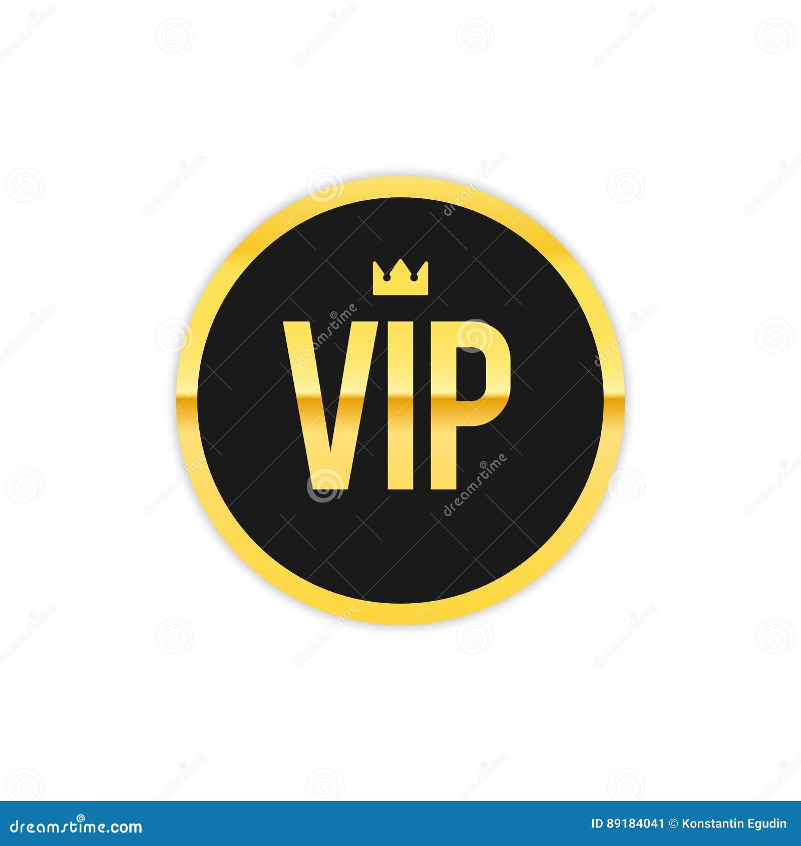 Vip label with crown stock vector. Illustration of luxury - 89184041