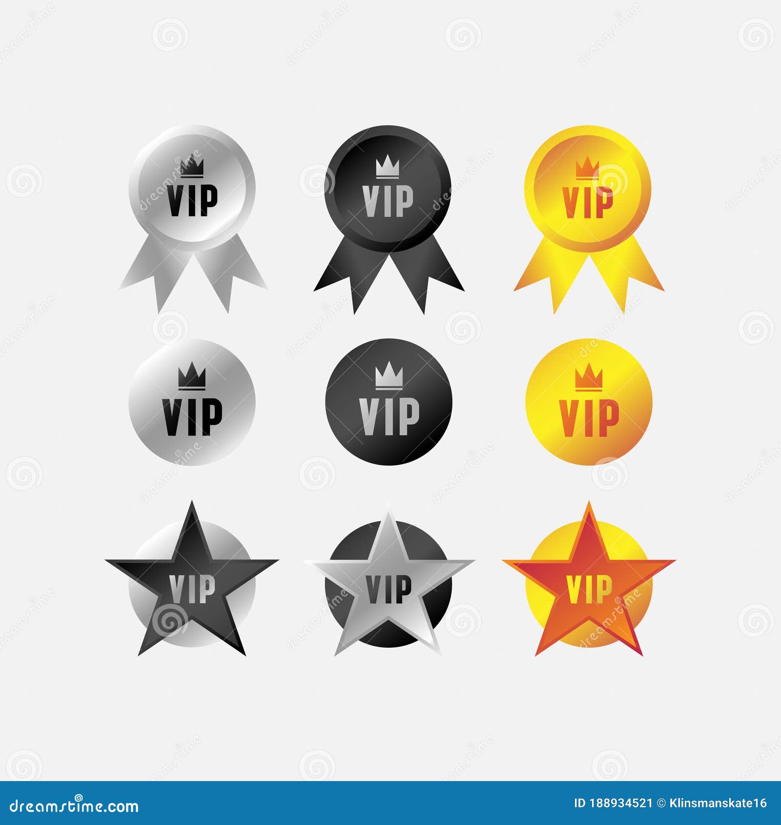 VIP Label and Tag Black Golden Silver Design Badge Logo Stock ...