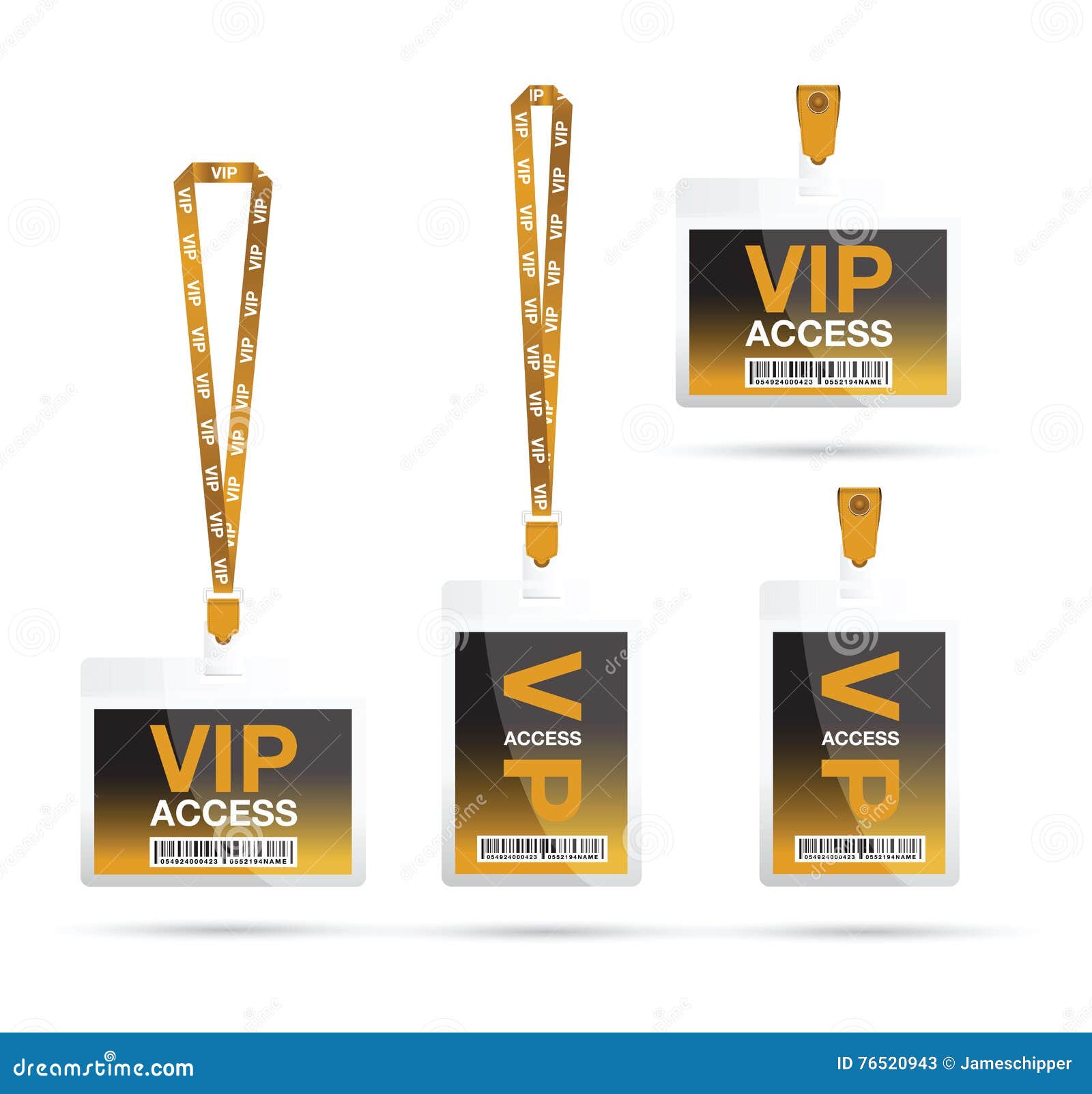 Vip lanyard stock vector. Illustration of name, cover - 76520943