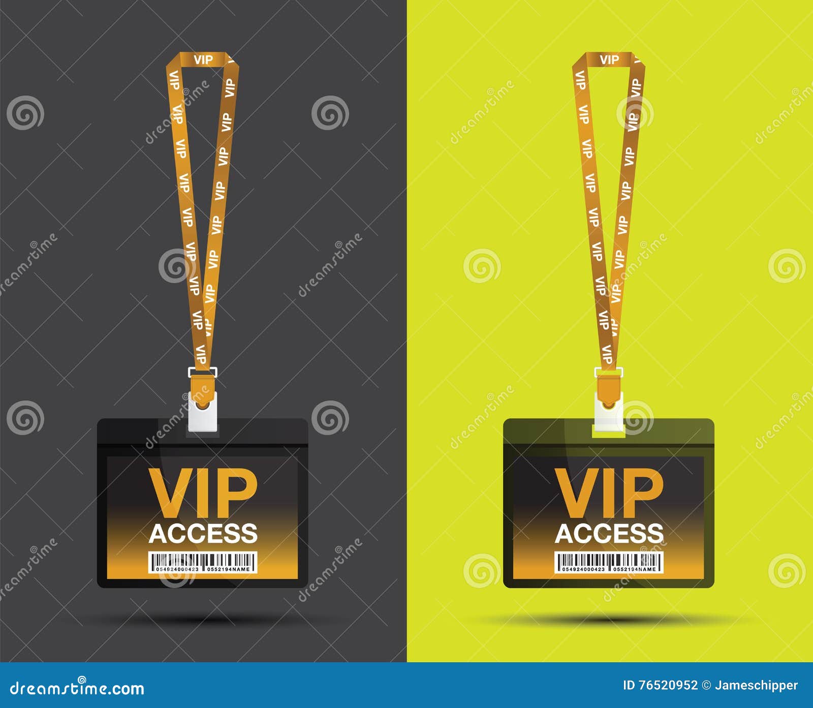 Vip Lanyard Vector Illustration | CartoonDealer.com #76520952