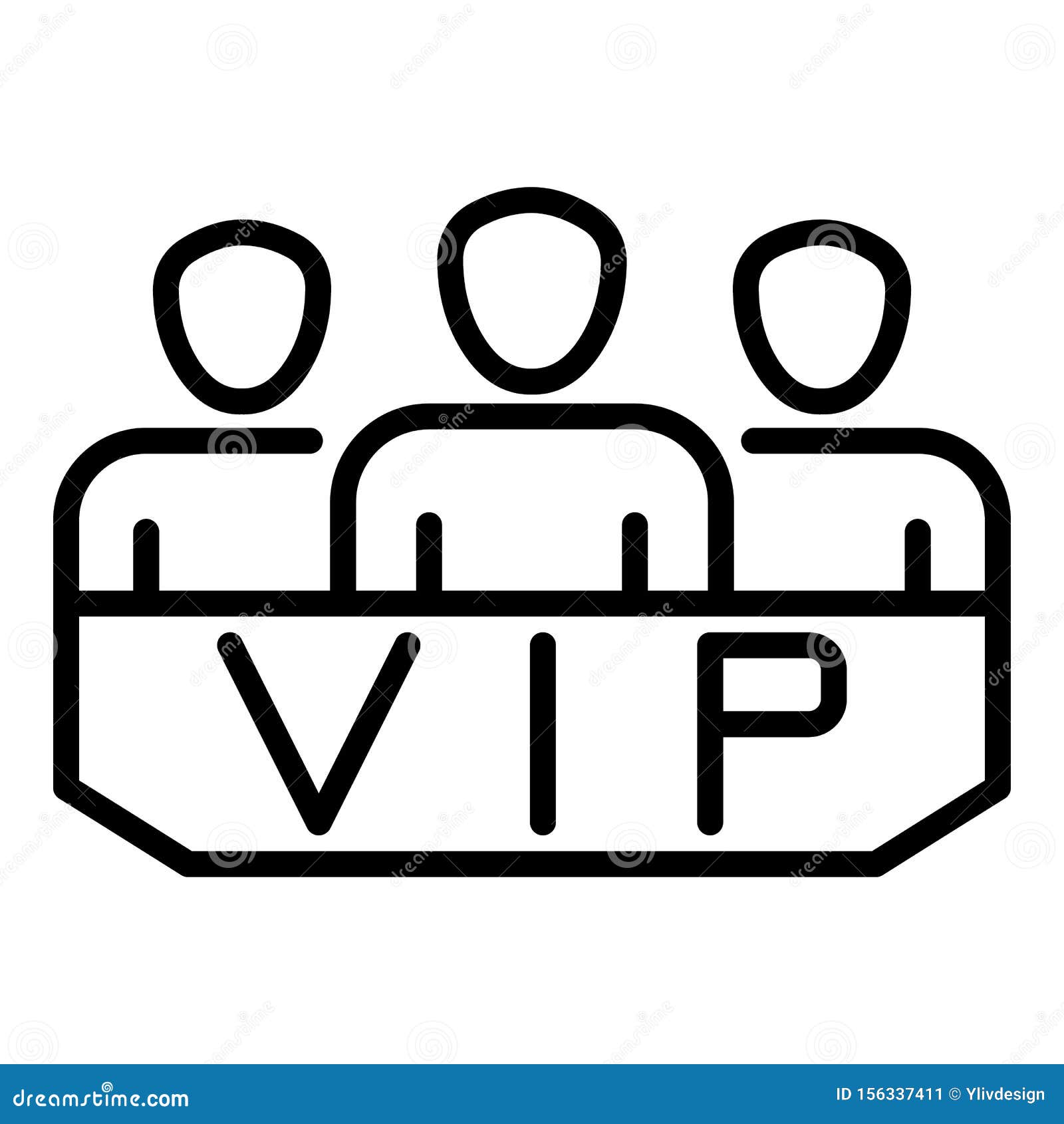 VIP Lodge Icon, Outline Style Stock Vector - Illustration of fancy ...