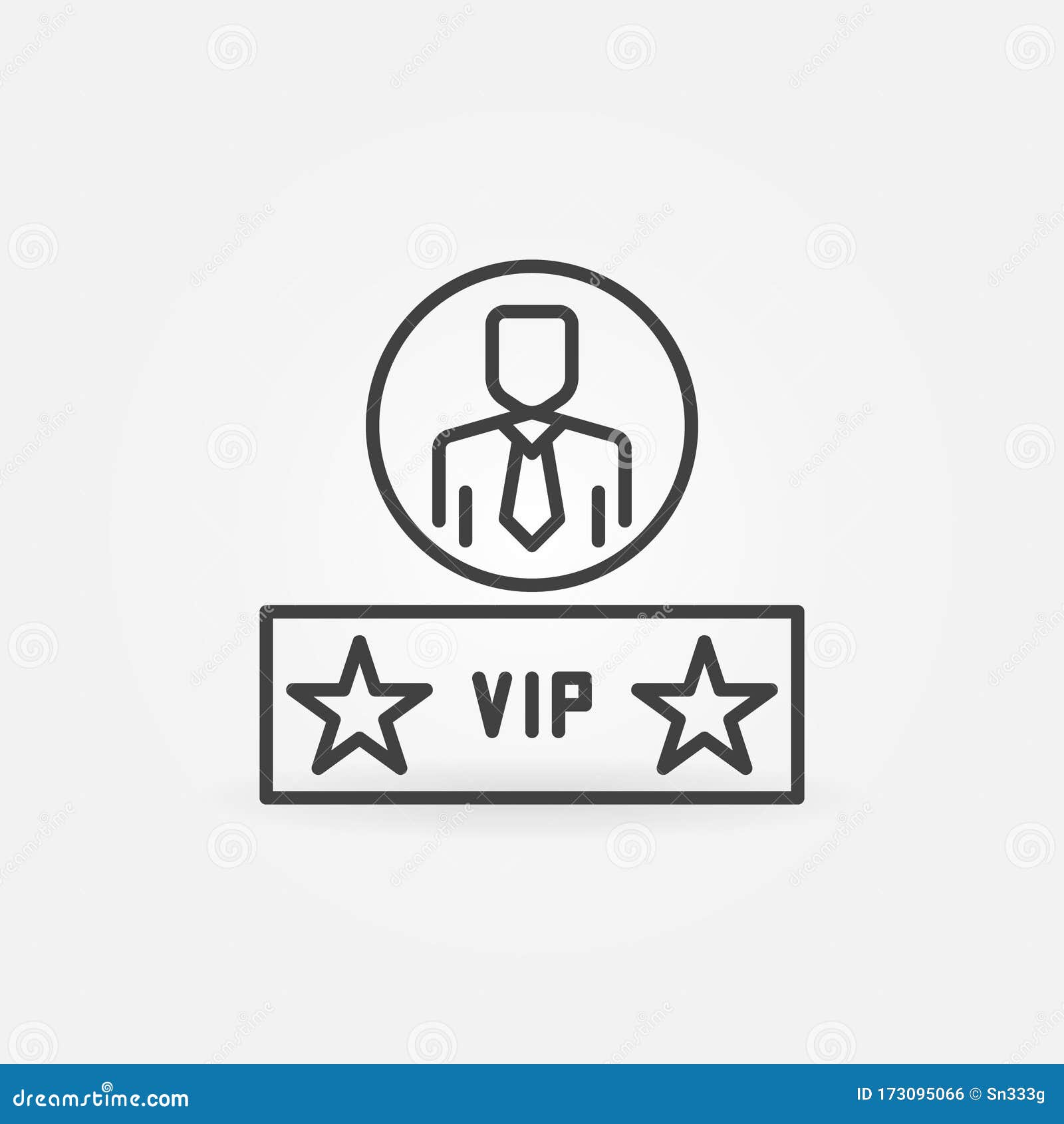 VIP Man Vector Concept Icon in Thin Line Style Stock Vector ...