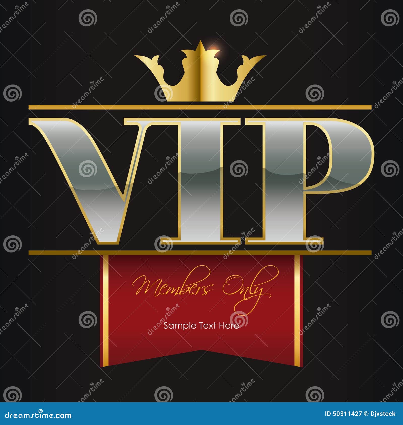 Vip member stock vector. Illustration of luxury, party - 50311427