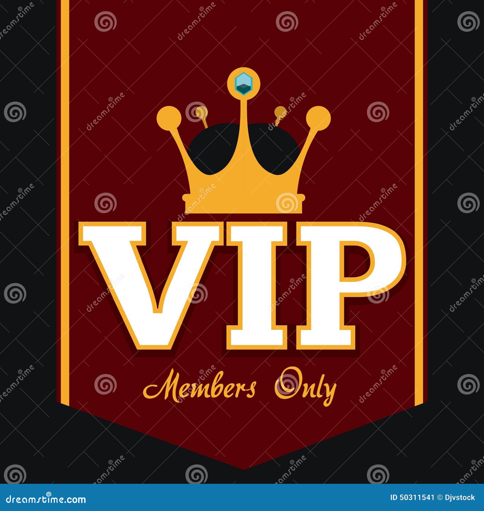 Vip member stock vector. Illustration of golden, banner - 50311541