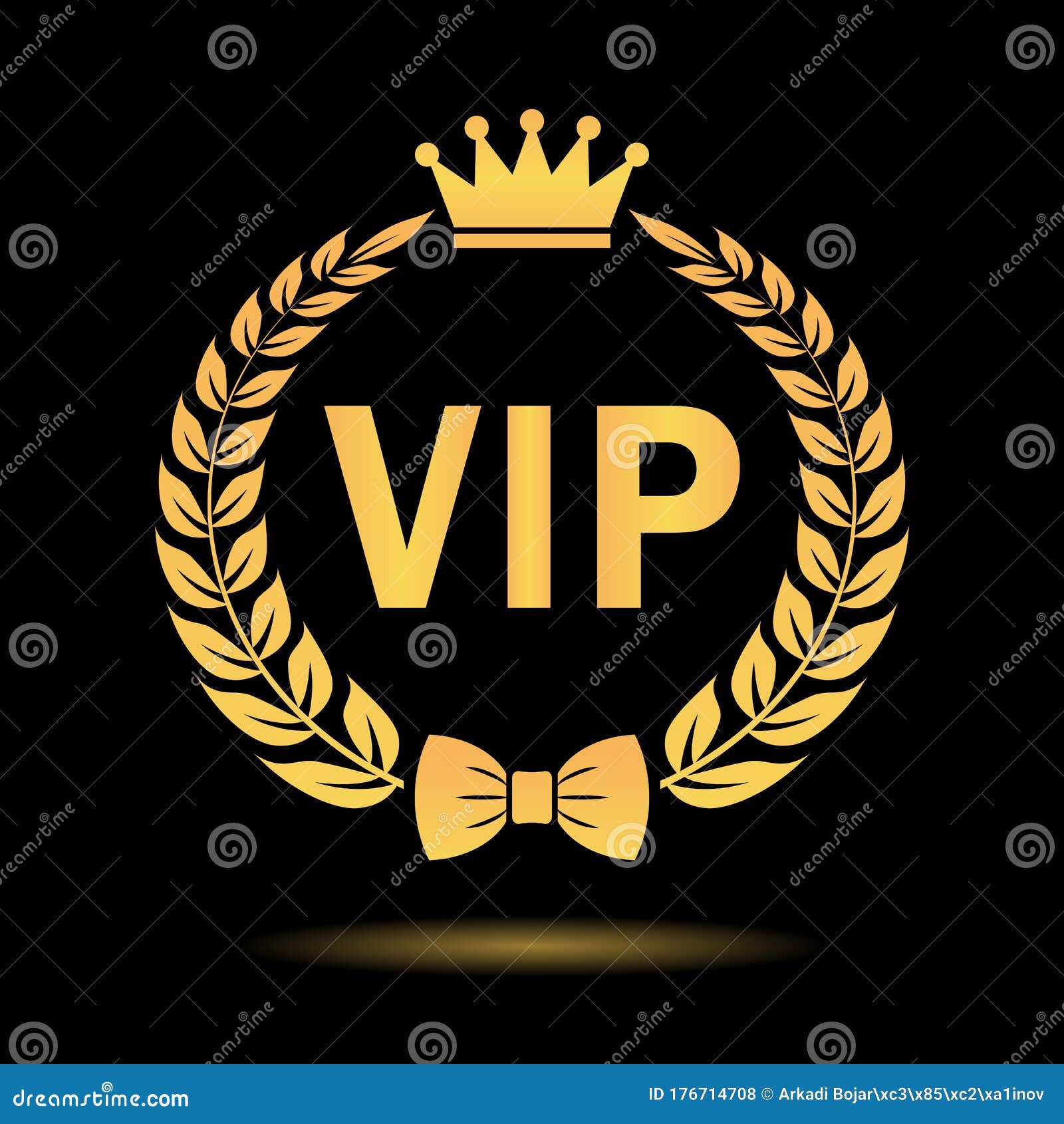 Vip member gold icon stock vector. Illustration of clients - 176714708