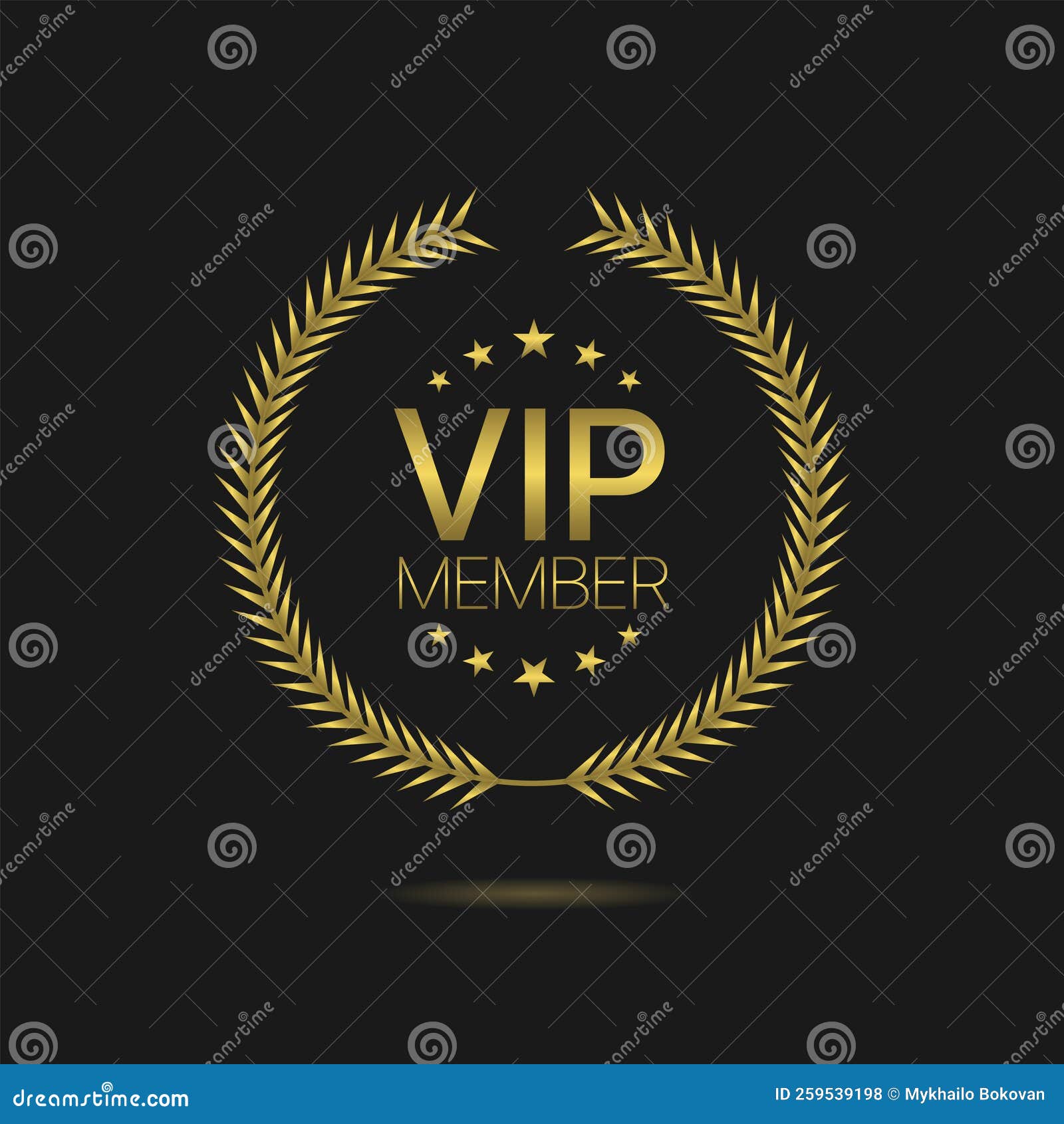 Vip Member Golden Laurel Wreath Vector Label | CartoonDealer.com #264371073 Vip Member Golden Laurel Wreath Vector Label | CartoonDealer.com #264371073