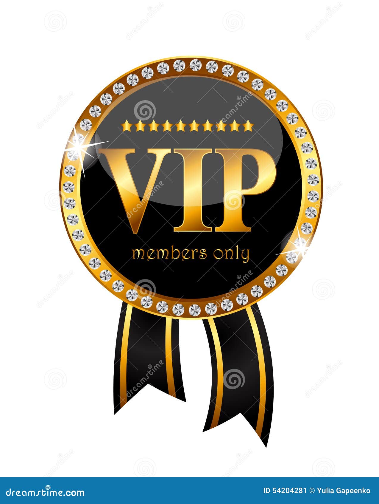 VIP Members Label Vector Illustration Stock Vector - Illustration of ...