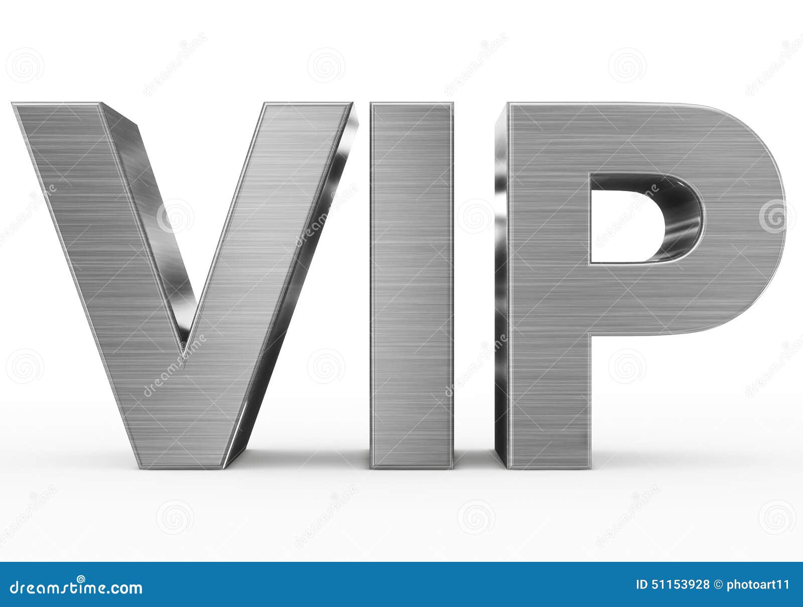 VIP Metal - 3d Letters on White Stock Illustration - Illustration of ...