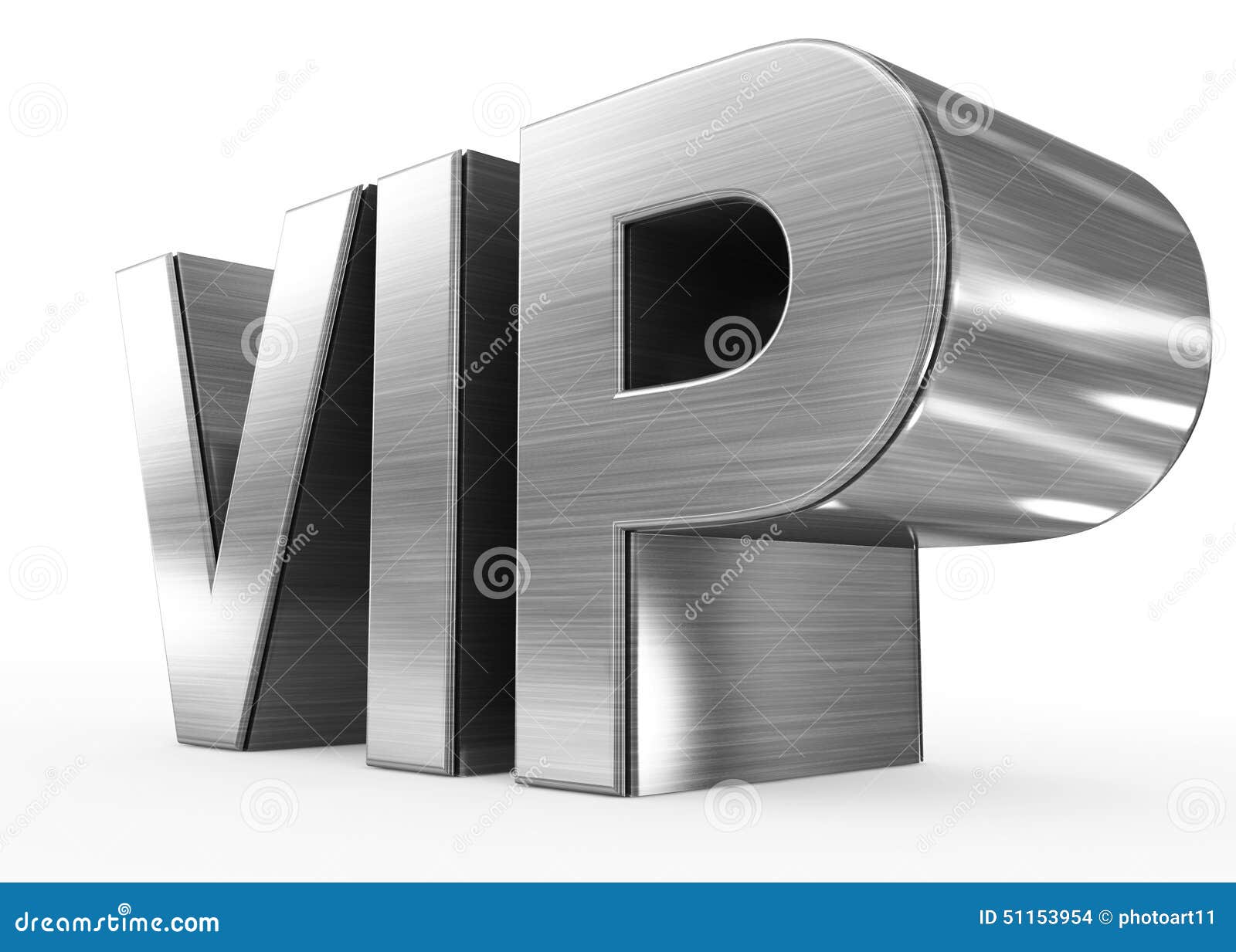 VIP Metal - 3d Letters on White Stock Illustration - Illustration of ...