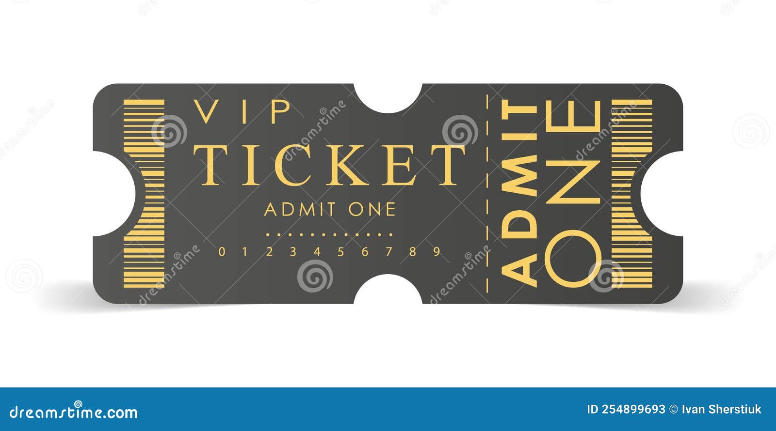 VIP Modern Elegant Ticket Card Illustration Template. Vector ...