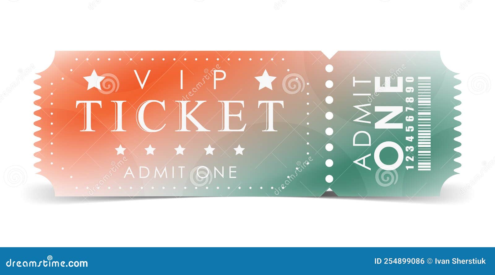 VIP Modern Ticket Card Illustration Template. Vector Illustration ...