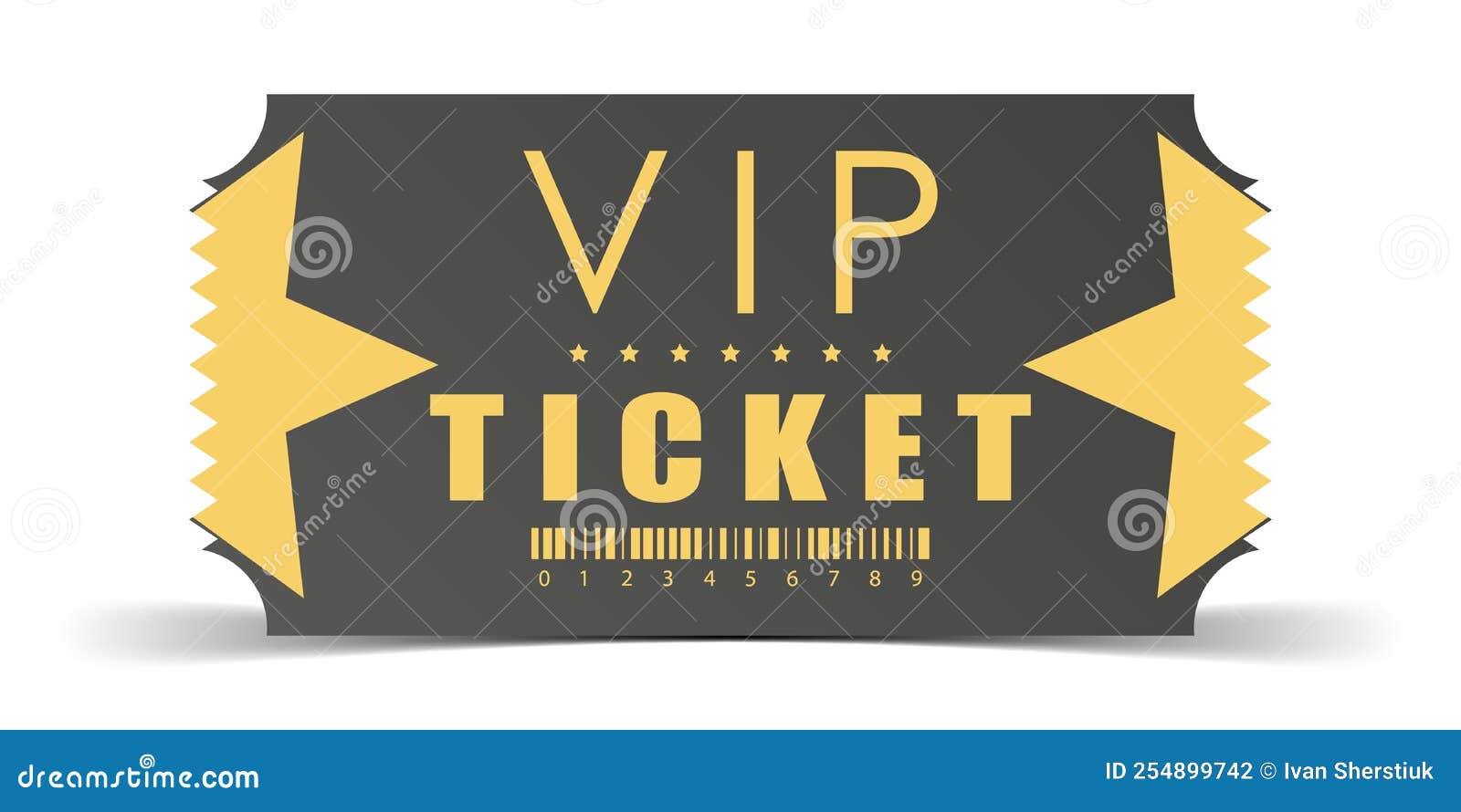 VIP Modern Ticket Card Template. Vector. Stock Vector - Illustration of ...
