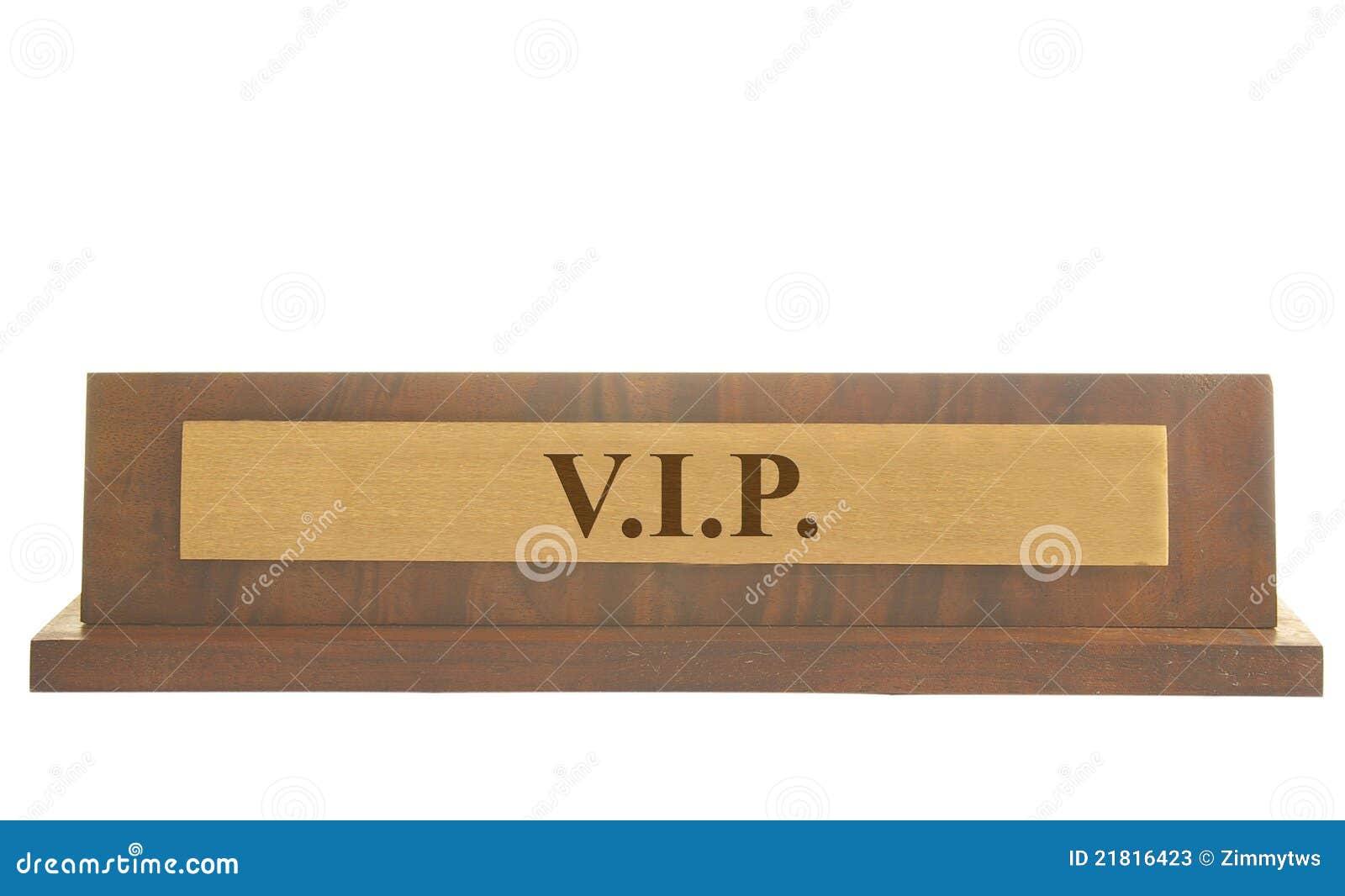 VIP name plate stock image. Image of wood, business, nameplate - 21816423