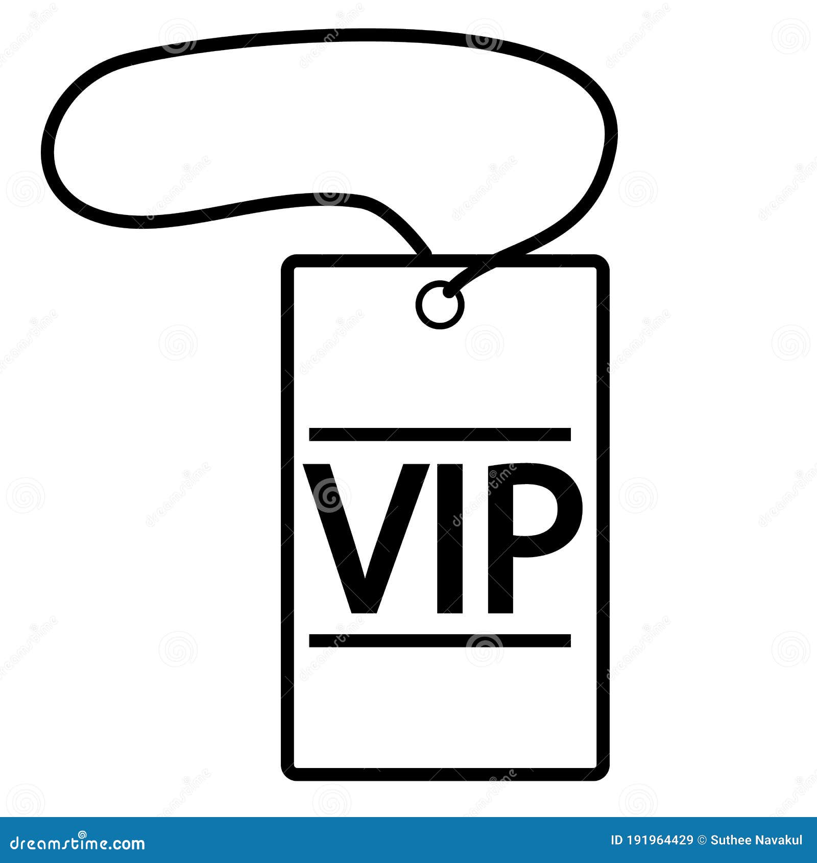 Vip Neck Tag on White Background. Vip Tag Sing. Flat Style. Vip Symbol ...