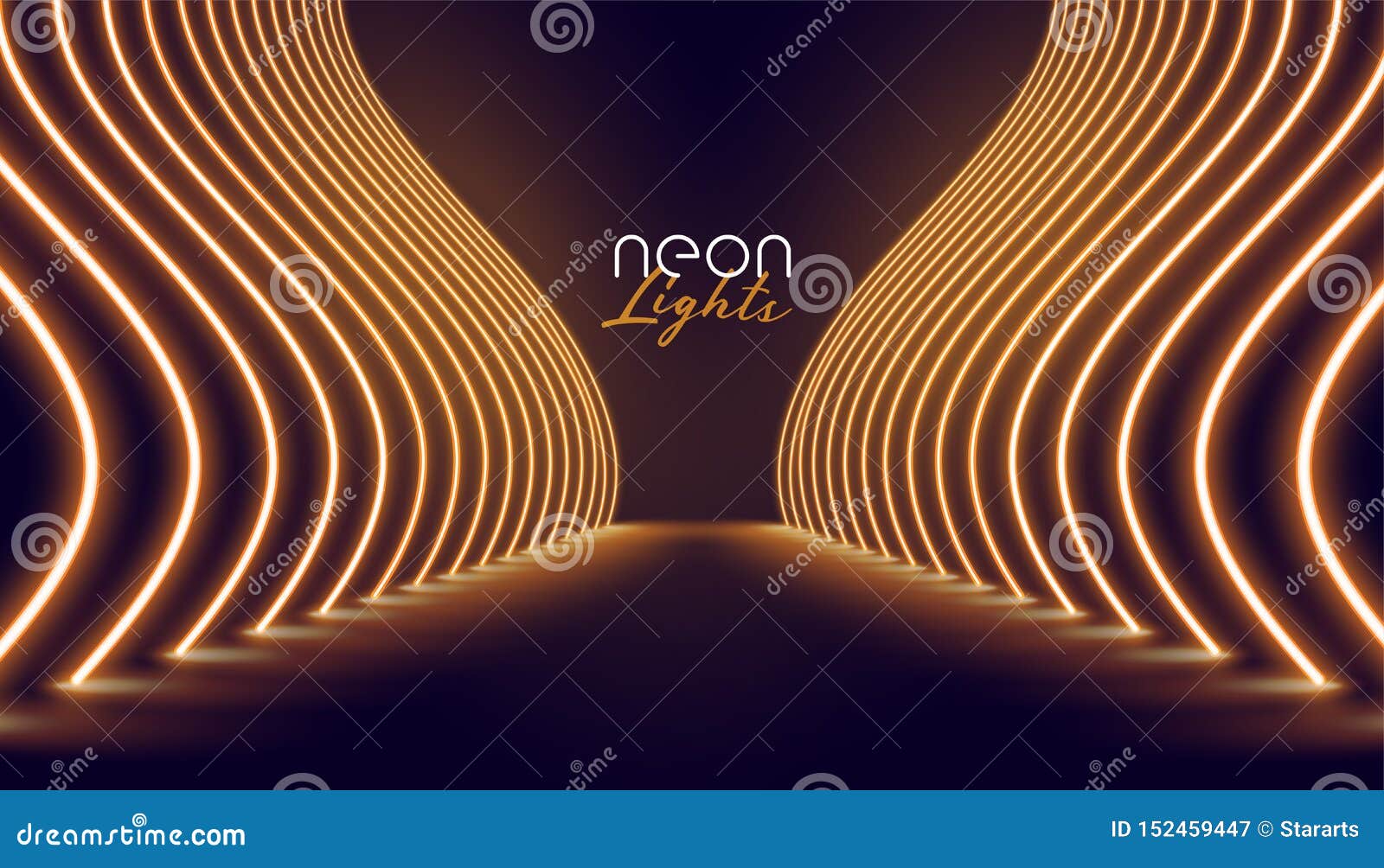Vip Neon Lights Entrance Way Background Stock Vector - Illustration of ...