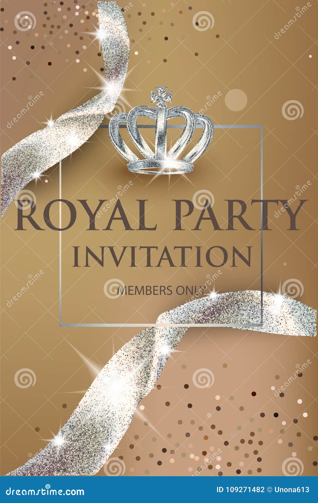 Vip Party Invitation Banners with Party Deco Objects. Stock Vector ...